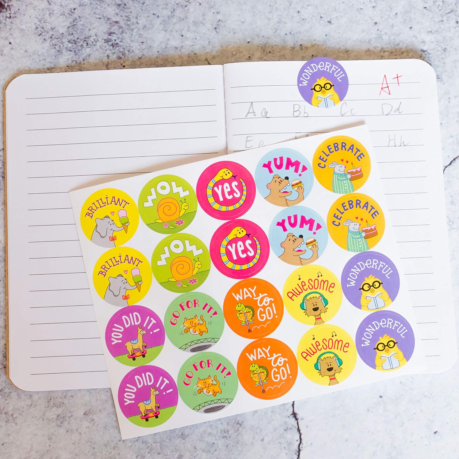 Youngever 2000 Pack 2.5CM Reward Stickers for Teachers in 20 Unique ...