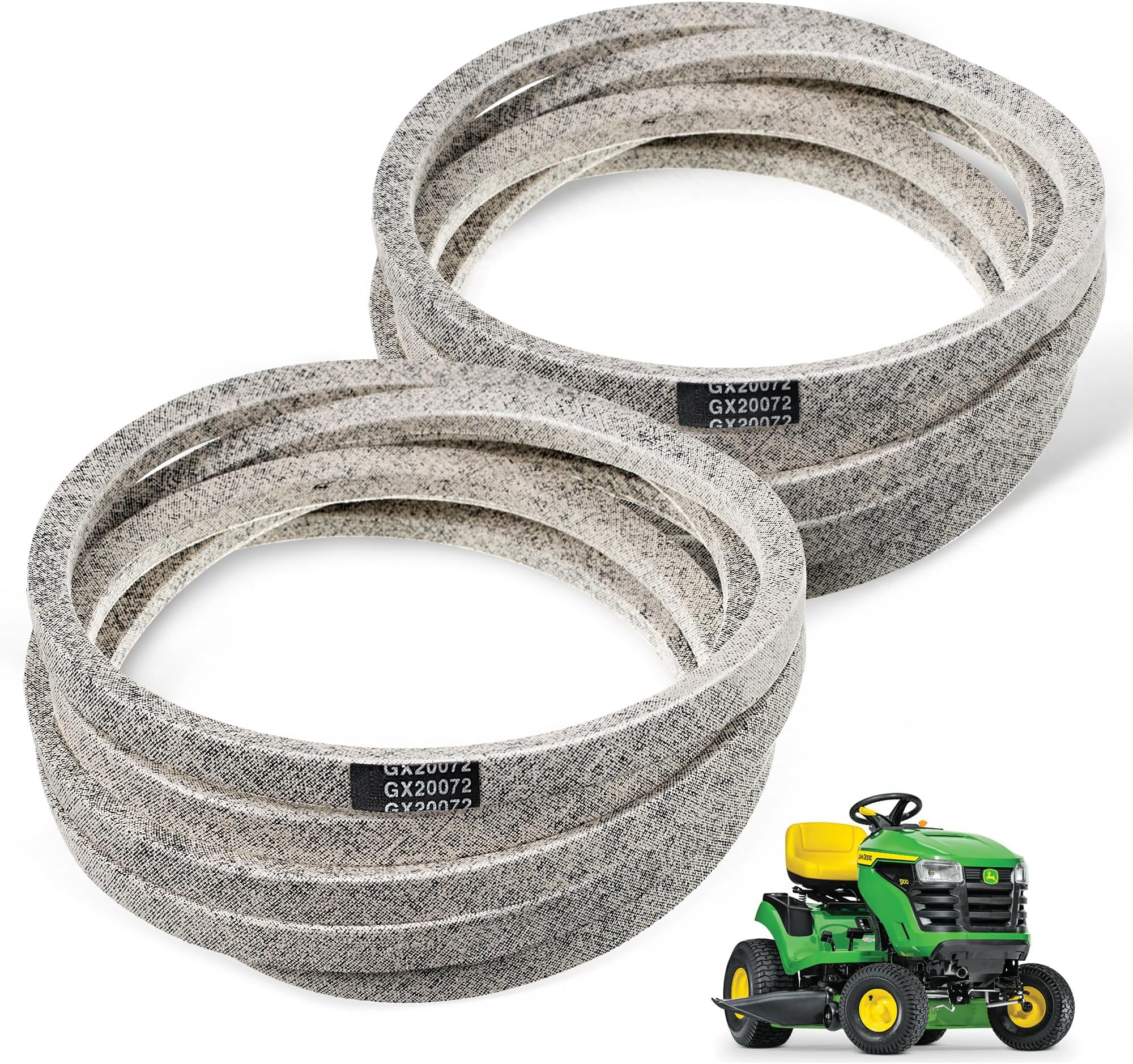 Dreyoo 2 Pack Lawn Mower Deck Belt Replacement for Gx20072 Compatible ...