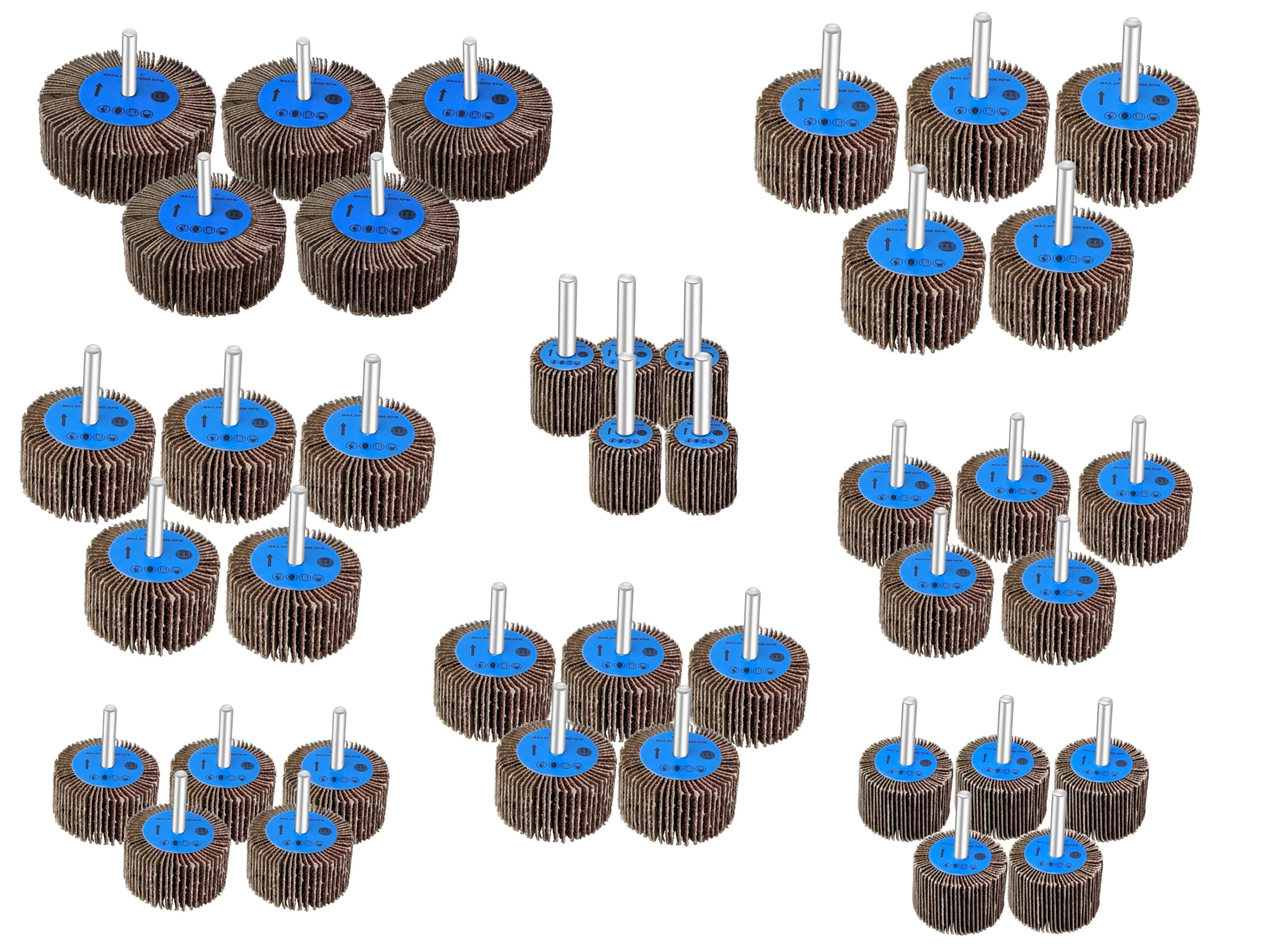 Snapklik.com : 40pk Flap Sanding Wheels Kit Fits Drill And Die Grinder ...