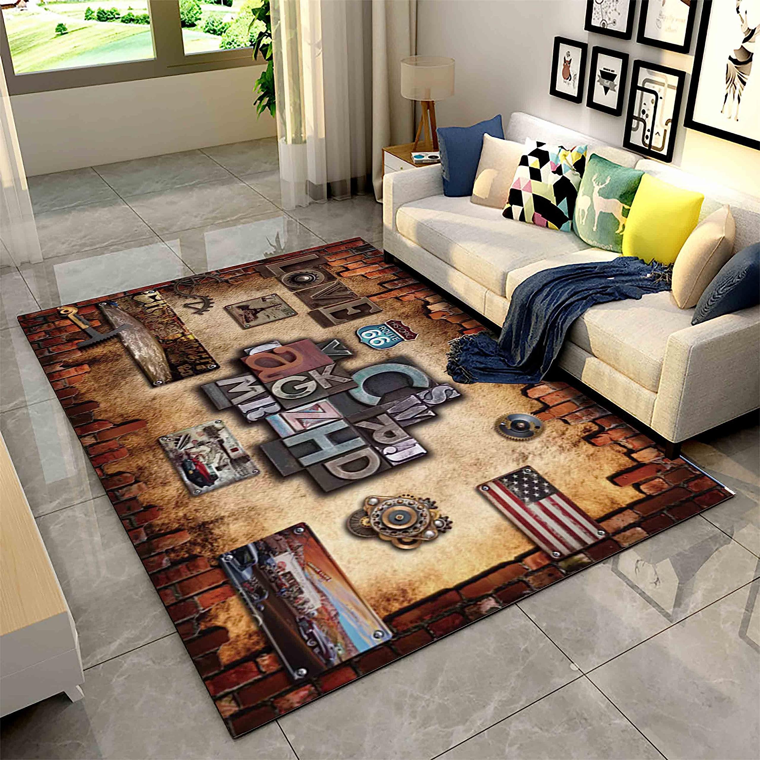 Vintage Industrial Area Rugs
