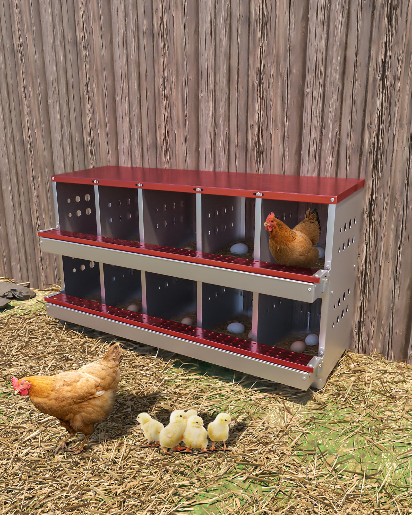 Snapklik.com : Hipicute Metal Chicken Nesting Box For Laying Eggs ...
