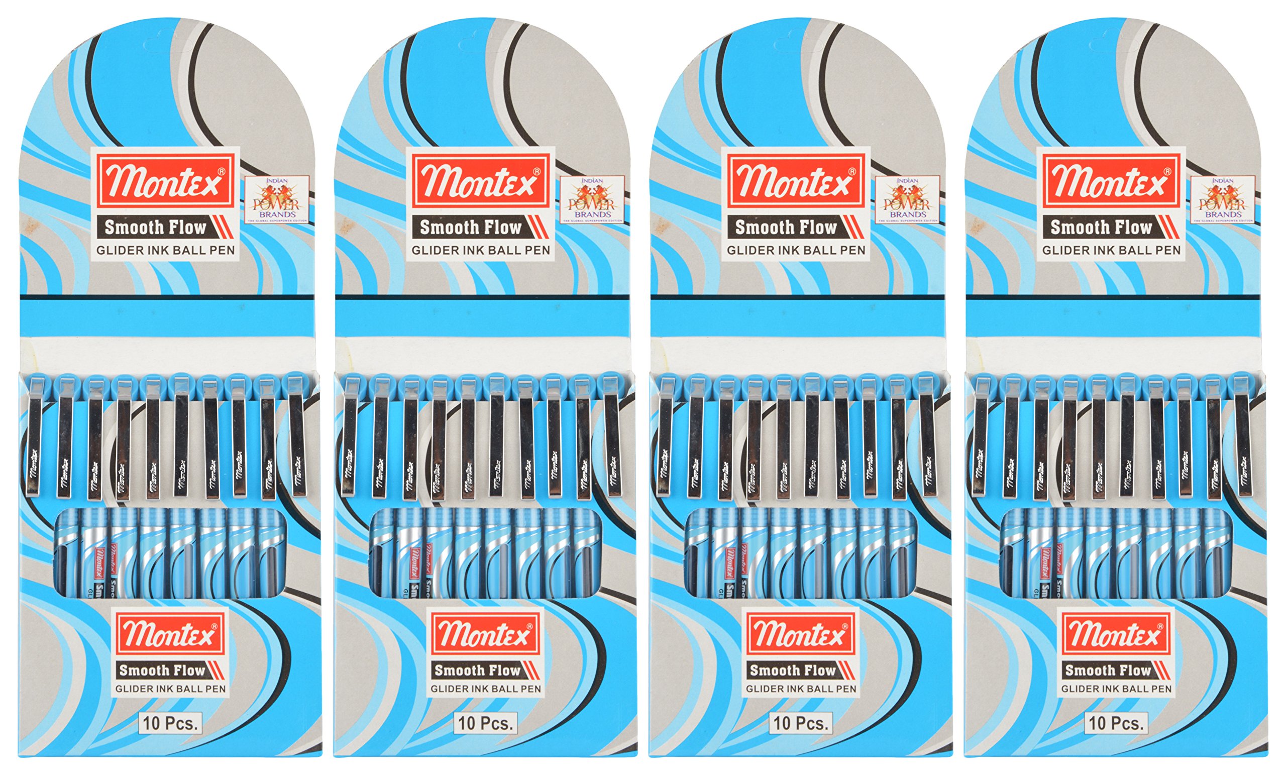 Montex Blue Smooth Flow Ball Pen, Pack of 40 : Amazon.in: Office Products