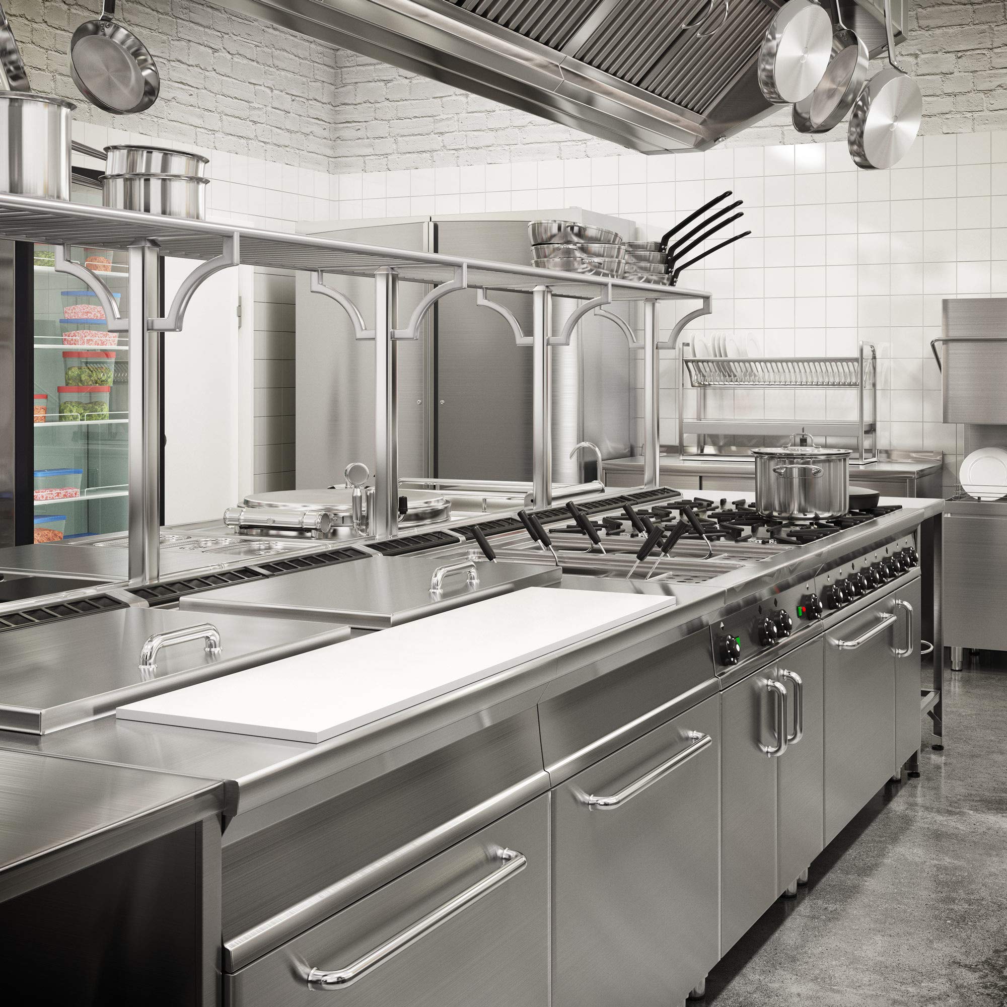 Thirteen Chefs Prep Table Cutting Board Replacement - White Plastic 48 ...