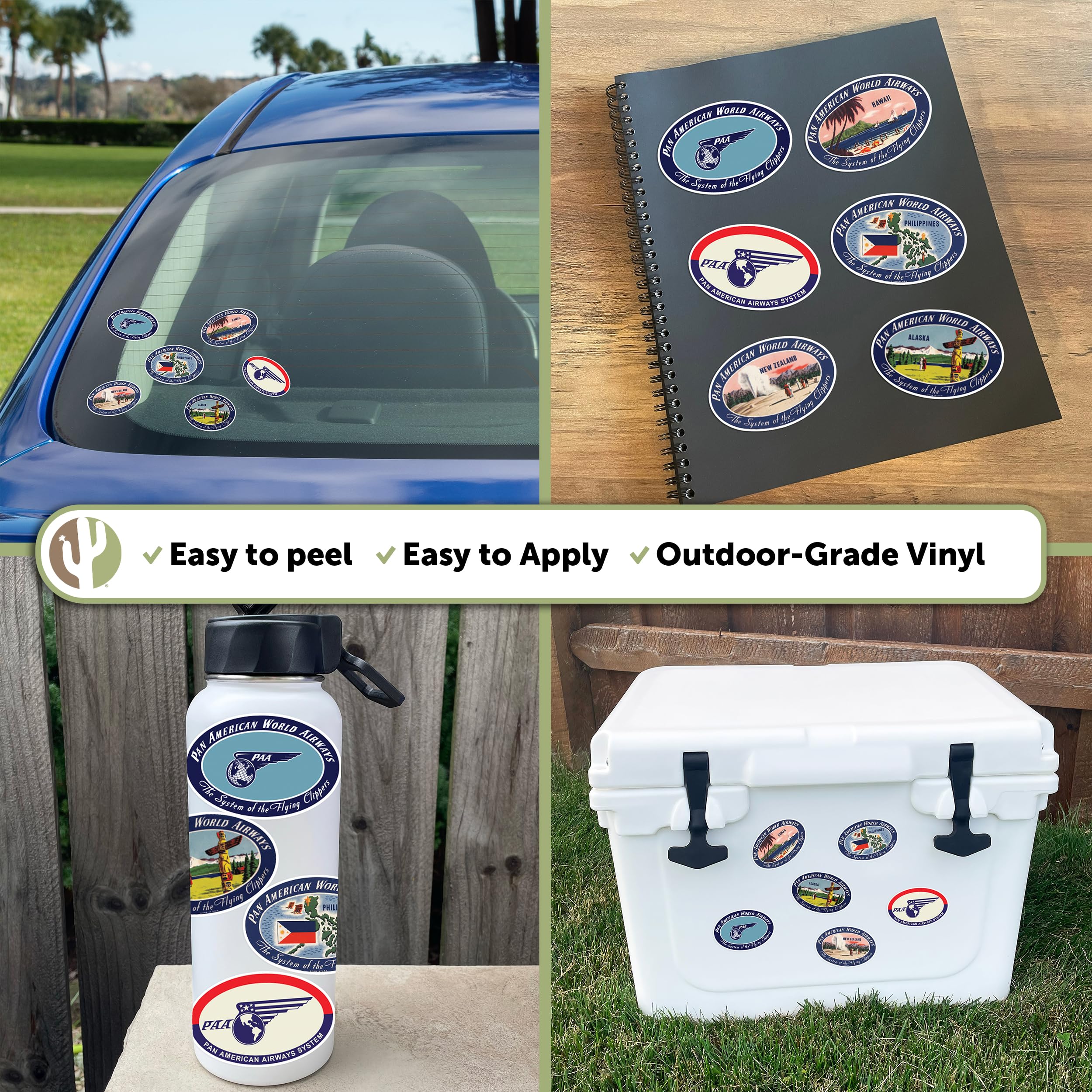 Snapklik.com : Desert Cactus Pan Am Stickers Airway Emblem Airlines ...