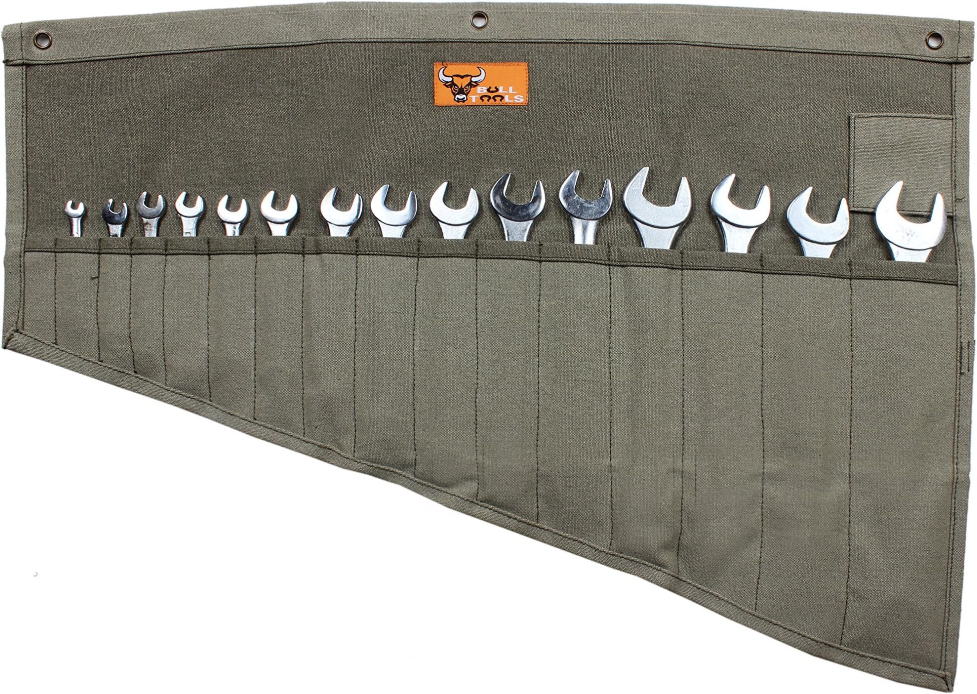 BULL TOOLS Wrench Roll Pouch 14 Pockets Metric & Standard Wrench Set ...