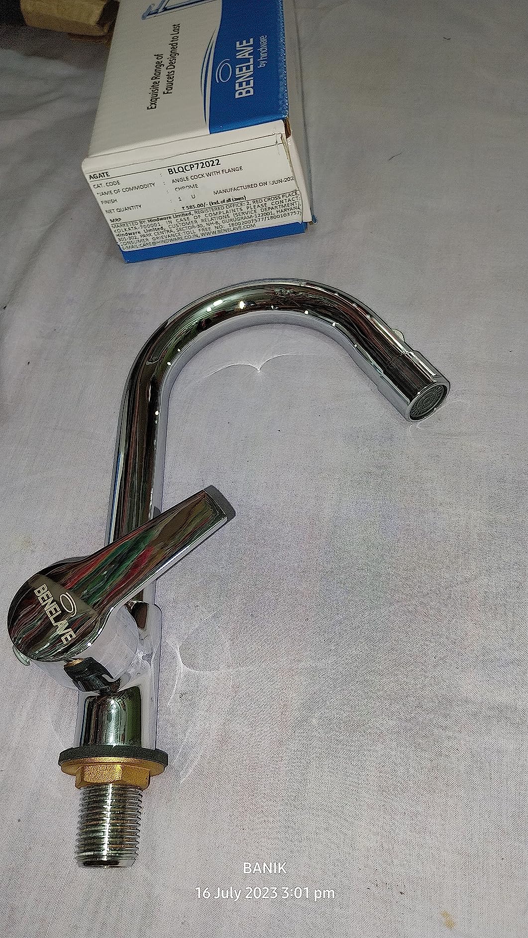 Benelave by Hindware BLQCP72041 Kitchen Sink Tap with Swan Neck & Left ...