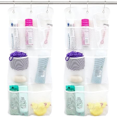 Amazon.com: S&T INC. Shower Organizer with Quick Drying Mesh, Hanging ...