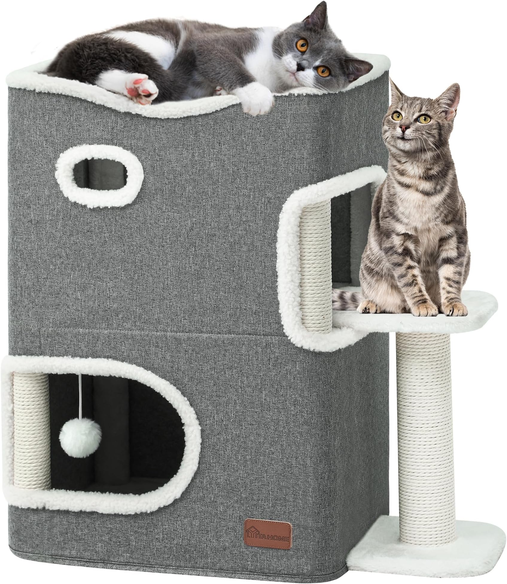 YITAHOME Cat Cave, Cat Beds for Indoor Cats, Cat House with Cat ...