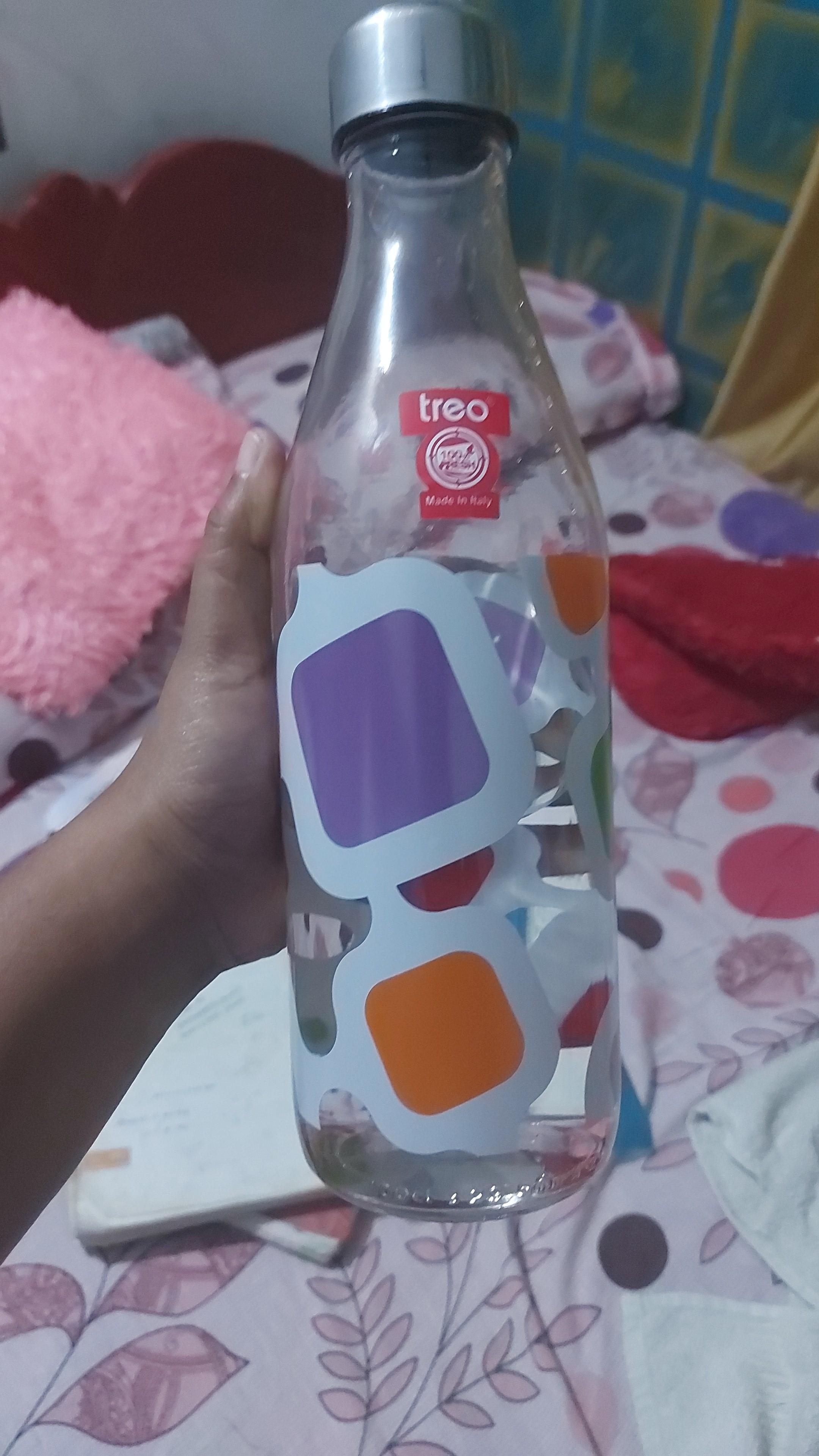 Treo by Milton Ivory Premium Glass Printed Bottle 1000 ml, (1 Pc ...