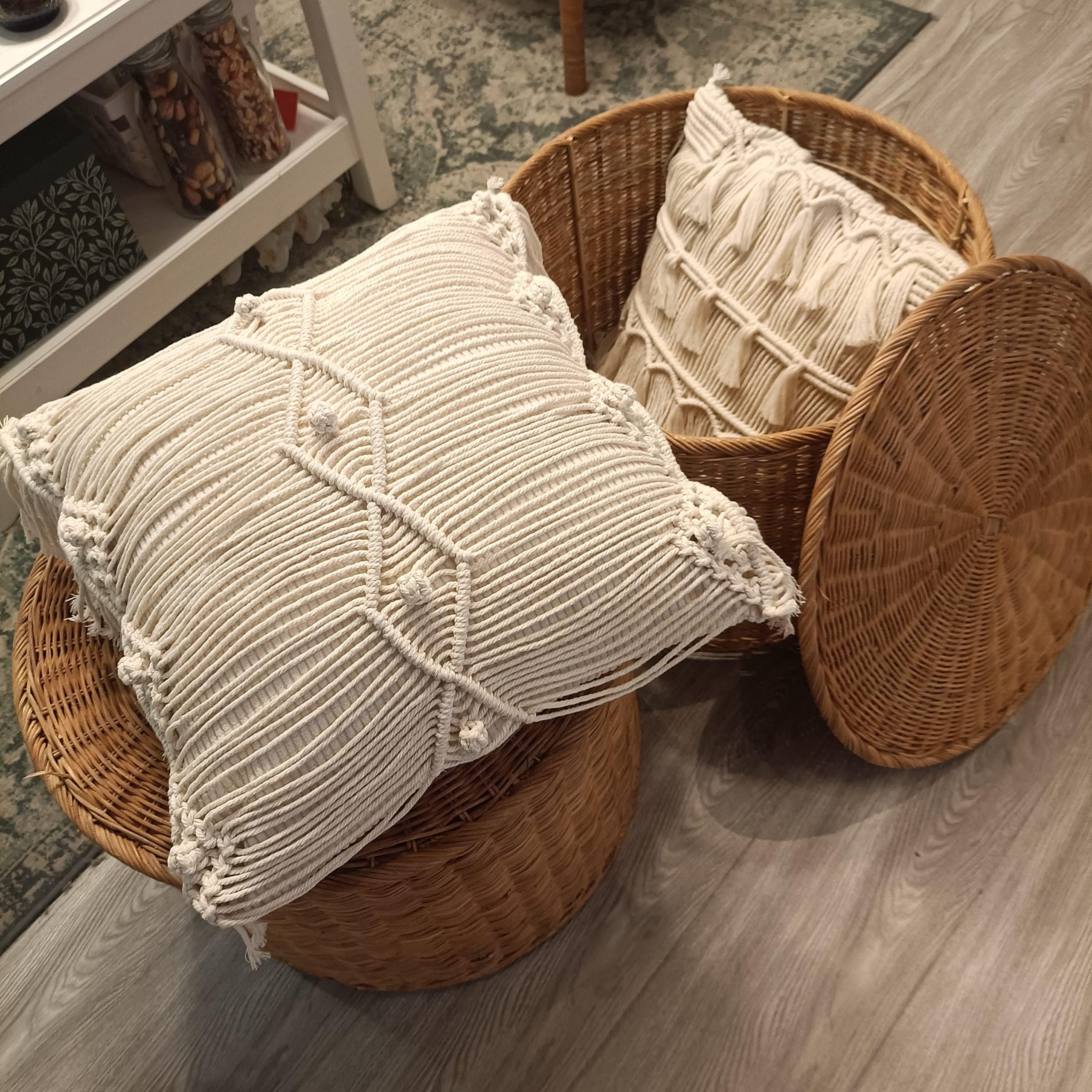 Amazon.com: KELONG 1pcs Macrame Pillow Cover Bohemian Farmhouse Woven ...