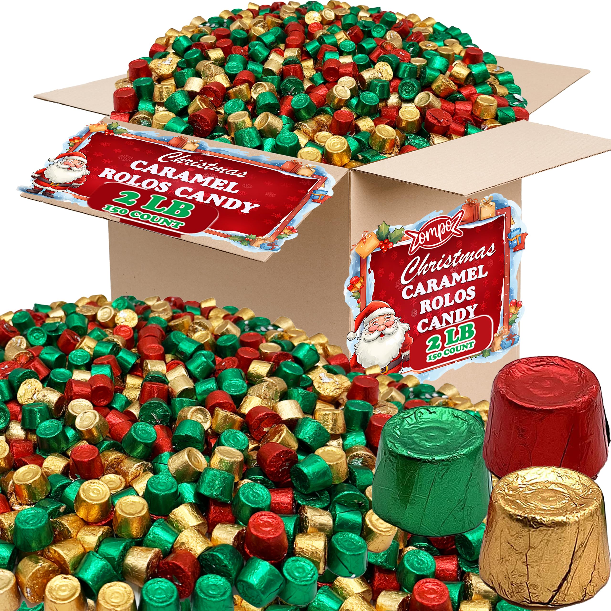 Amazon.com: Hershey Christmas Candy CaramelRolos Bulk, 2 lb ...