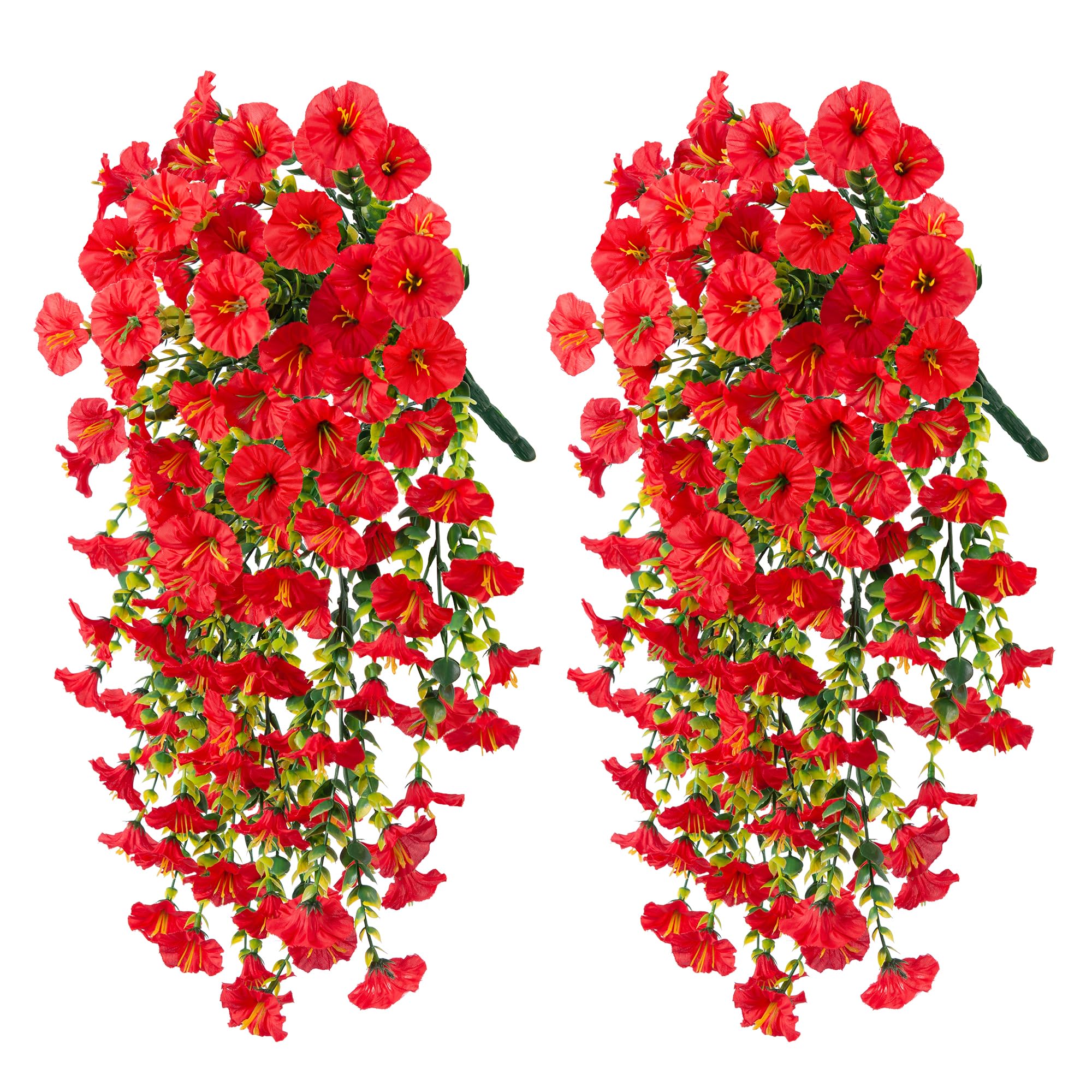 Amazon.com: Ivydale 2 PCS Artificial Hanging Flowers Fake Plants ...