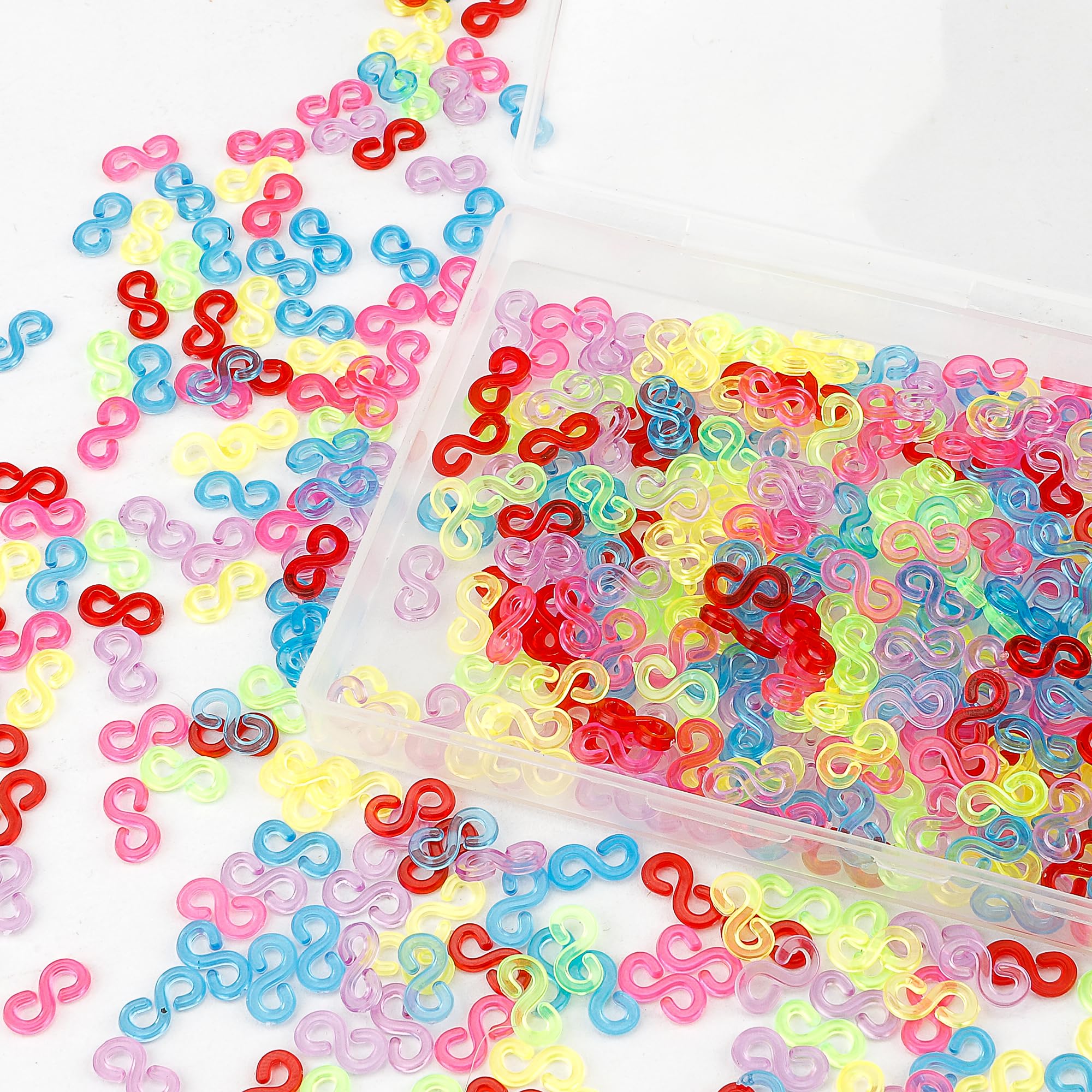 Amazon.com: QONCV S Clips, Loom Rubber Band Clips, Plastic Band Clips ...