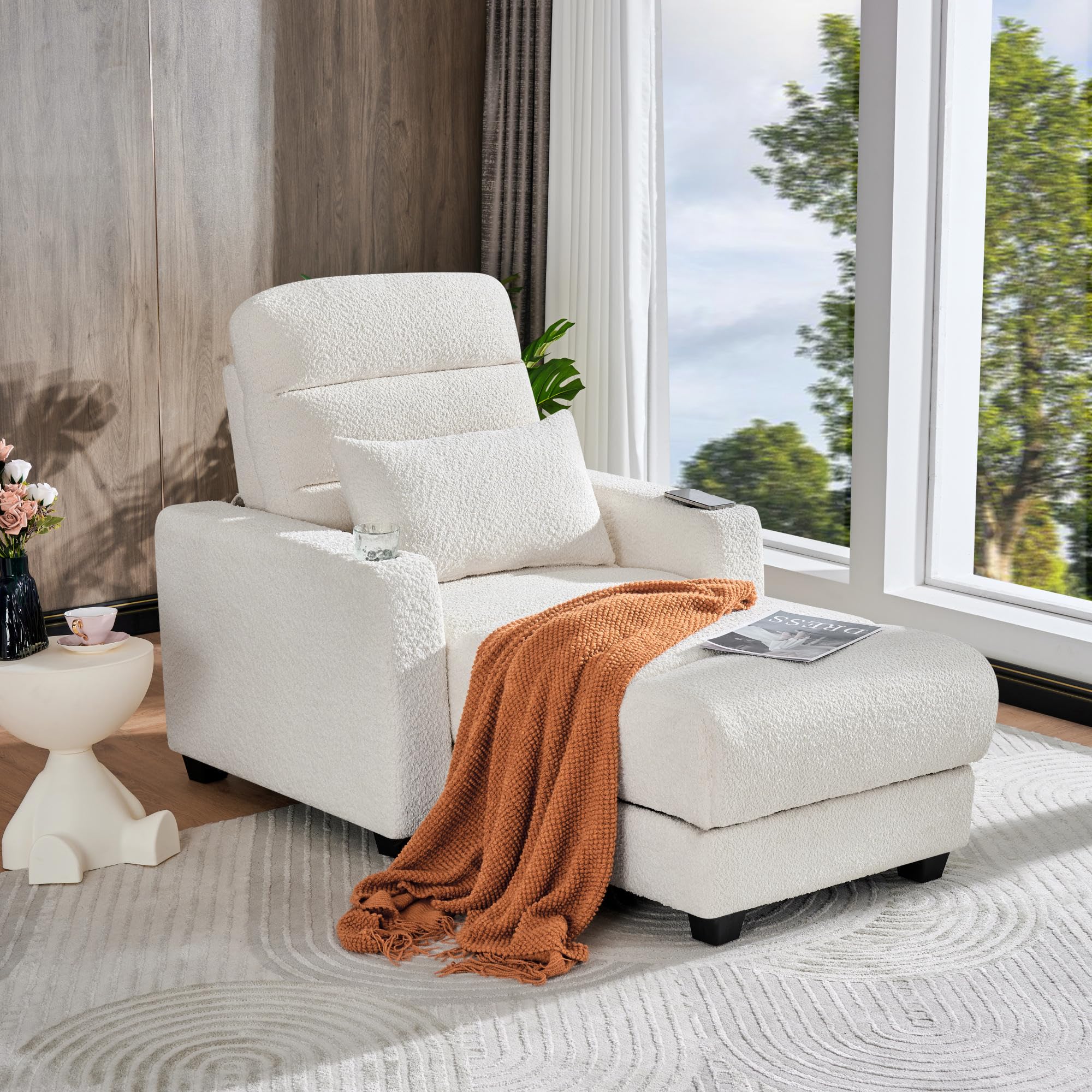 Power Living Room Chaise Lounge Chair Modern Mustard Chaise Lounge