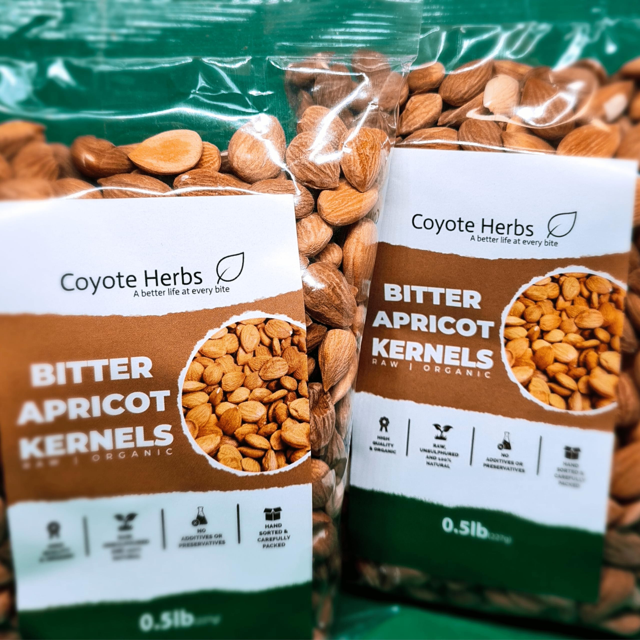 Amazon.com : Coyote-herbs Bitter apricot kernels/natural and raw seeds ...