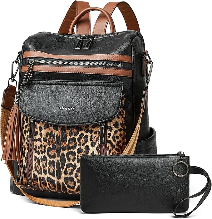Amazon.com: Shrrie Backpack Purse for Women Fashion Leather Backpack ...