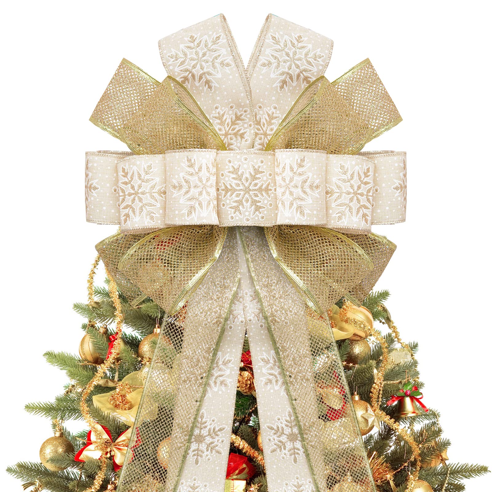 Mesh Christmas Bow Tree Topper How To Make A DIY Christmas Tree Topper