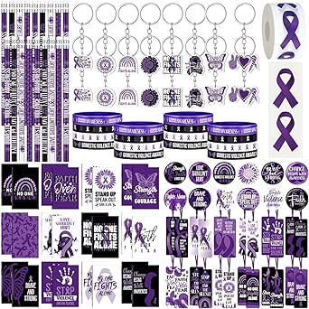 Amazon.com: 24 Sets Domestic Violence Awareness Supplies Bulk Include ...