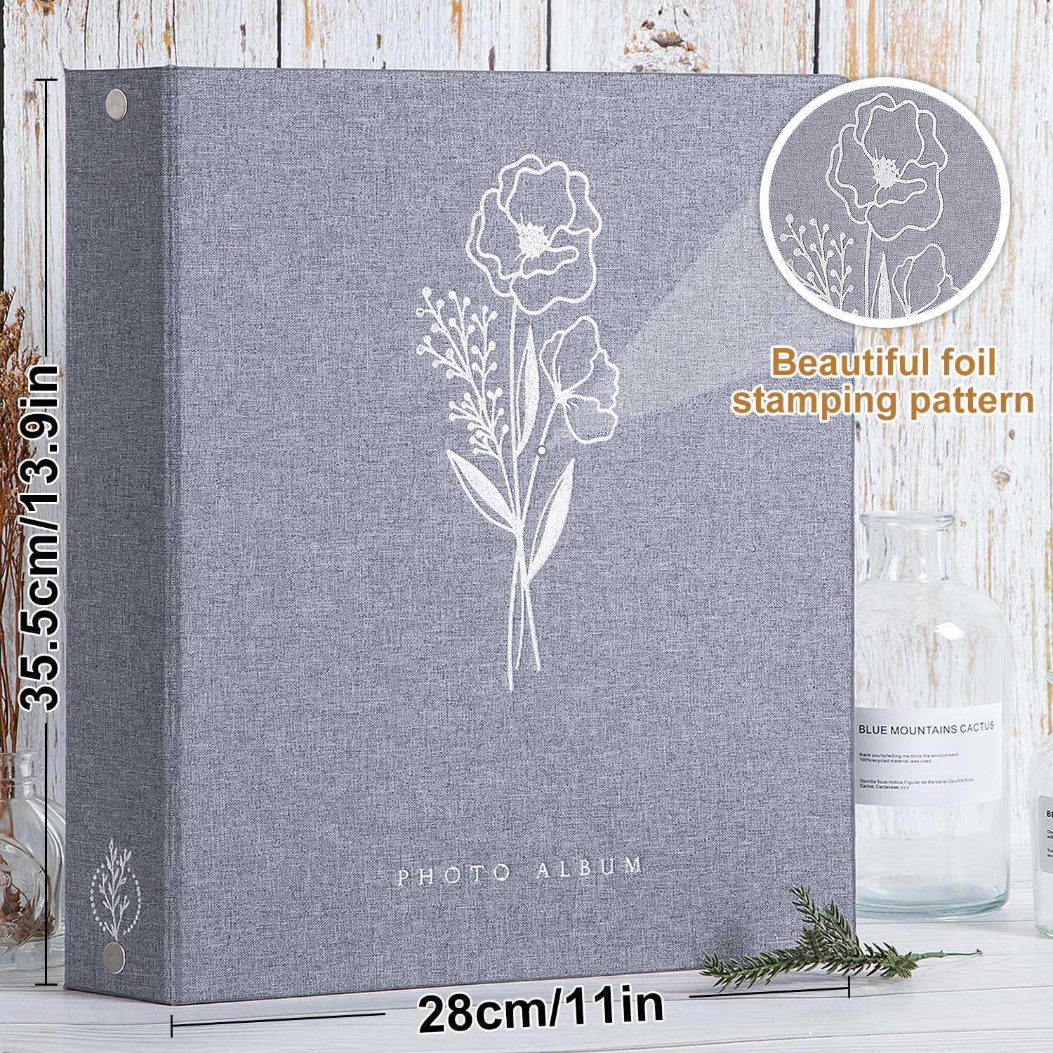 Snapklik.com : Lanpn Photo Album Scrapbook 10x13, Linen Hard Cover ...