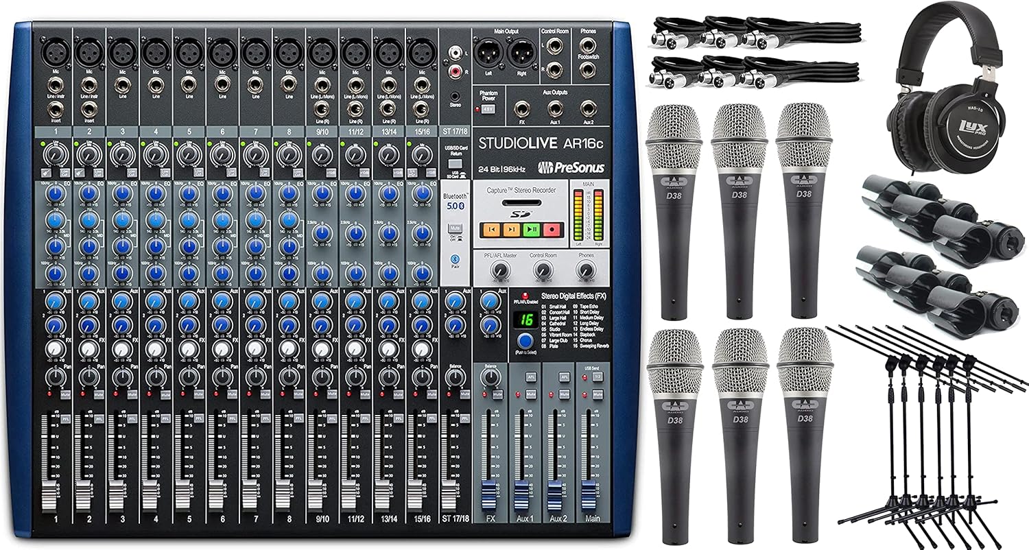 Amazon.com: PreSonus StudioLive AR16c 18-Channel Mixer and Audio ...