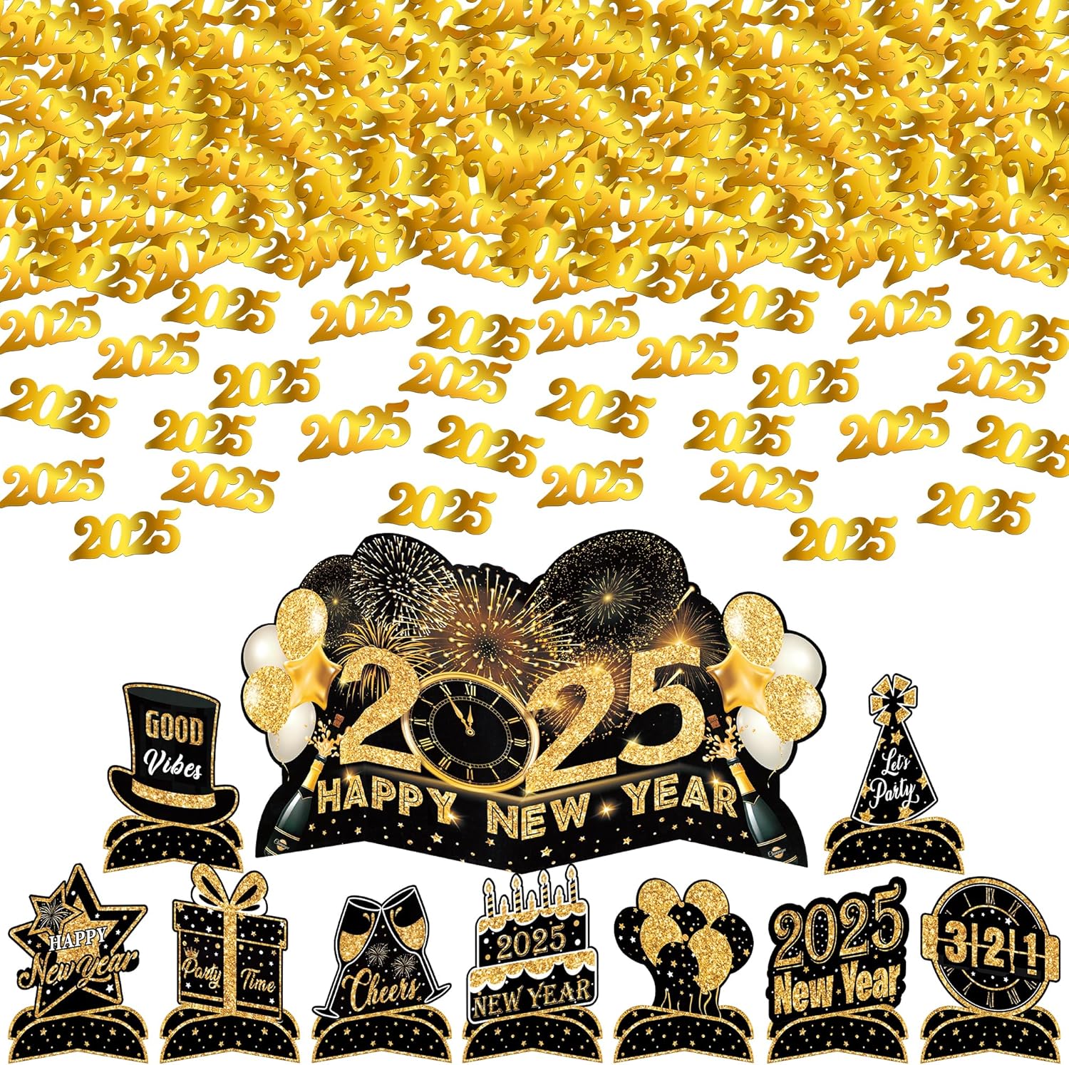 Amazon.com: KatchOn, Gold New Year 2025 Confetti - Pack of 500 | New ...