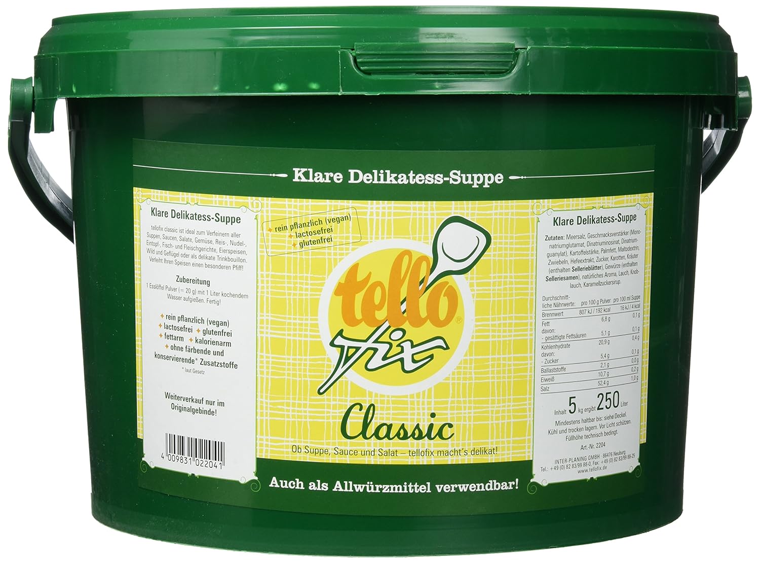 tellofix Klare Delikatess-Suppe Classic, 1er Pack (1 x 5 kg) : Amazon ...