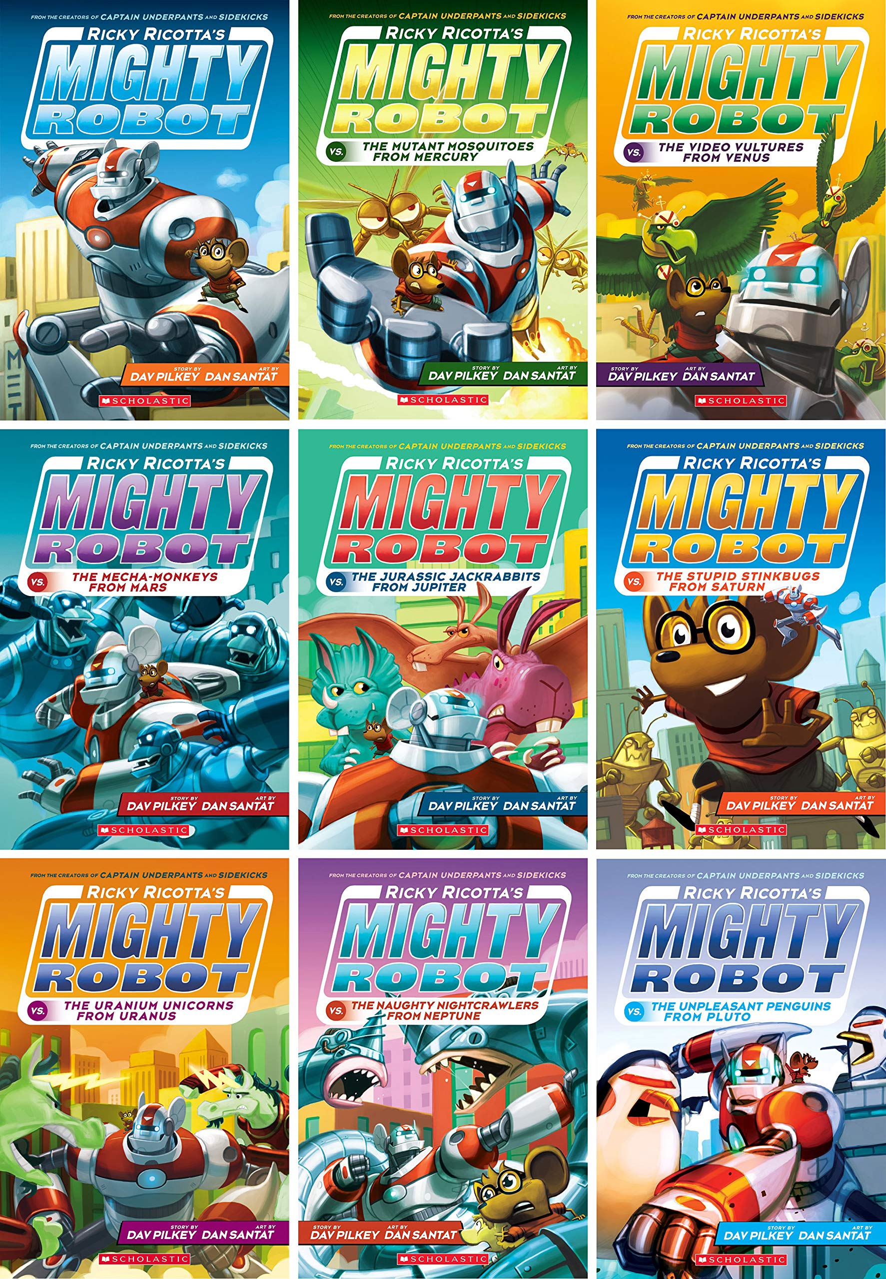 Ricky Ricotta's Mighty Robot Books 1 - 9: Ricky Ricotta: 9781338601909 ...