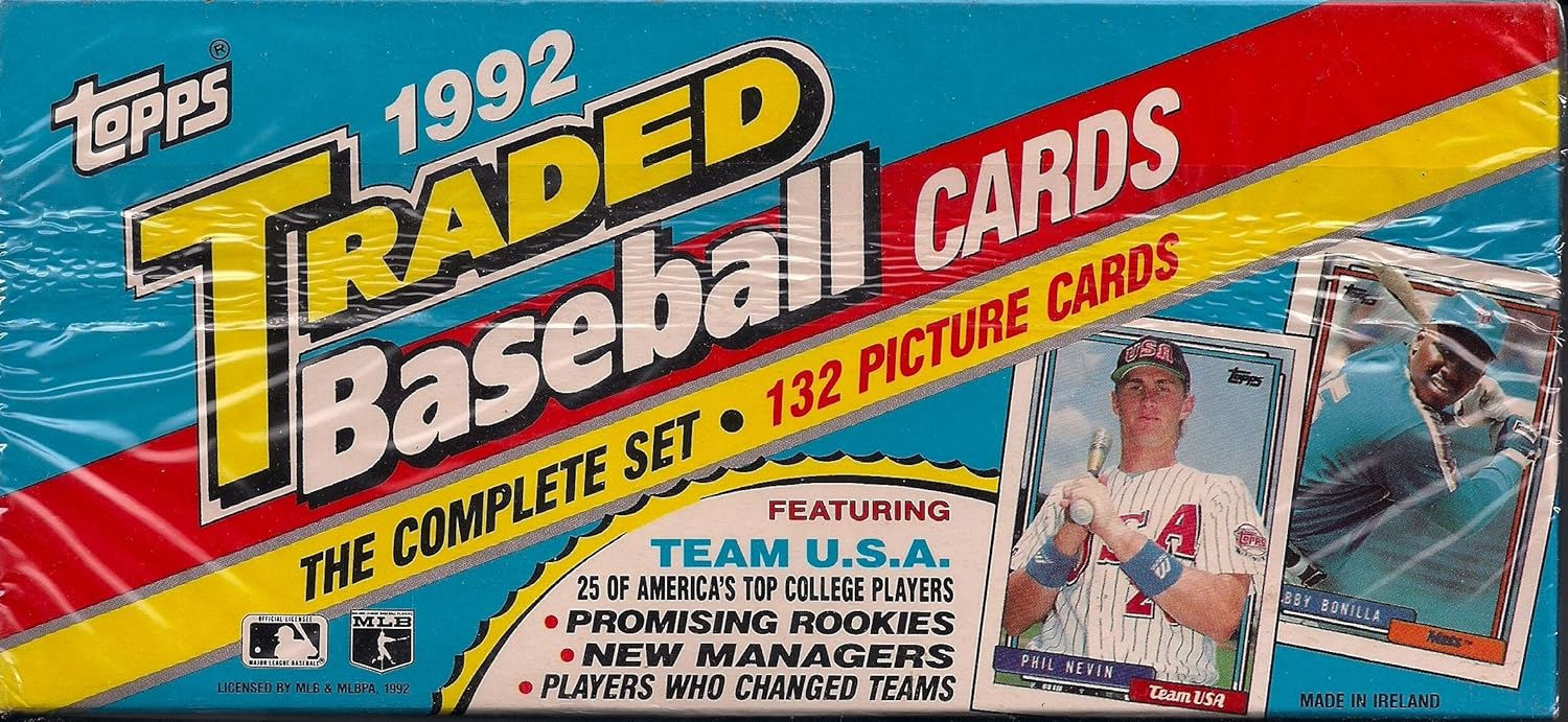 Amazon.com : 1992 Topps Baseball Traded Set Factory Sealed Complete 132 ...
