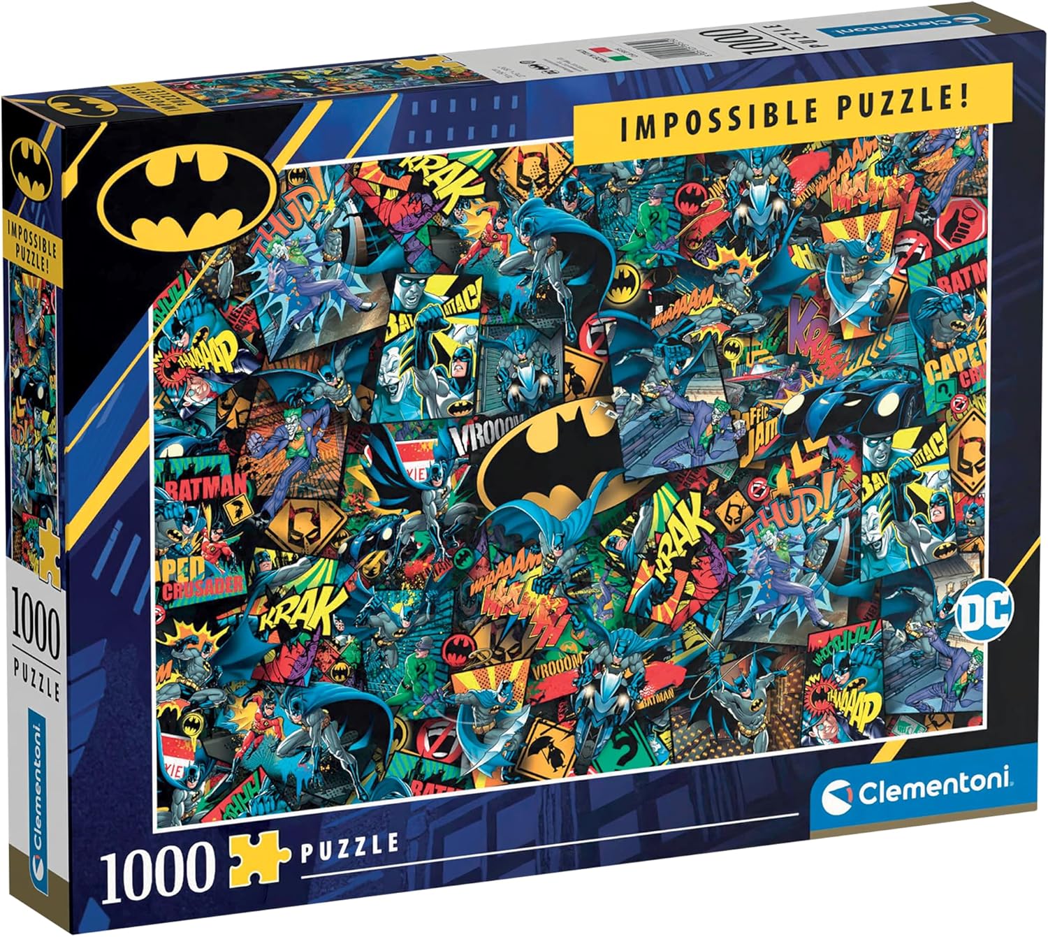 Amazon.com: Clementoni Batman Impossible Jigsaw Puzzle, 1000 Pieces ...