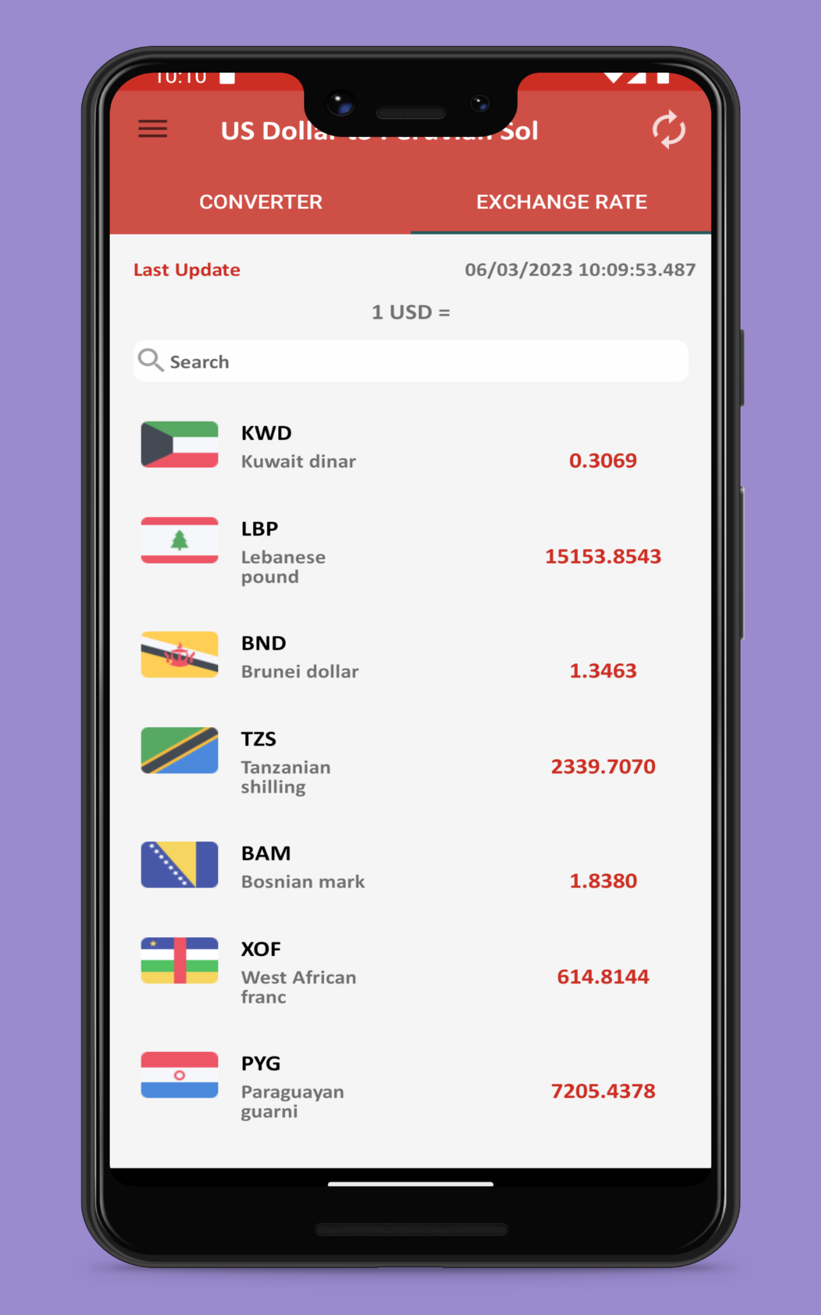 US Dollar to Peruvian Sol To see the Exchange rate on your Phone and ...