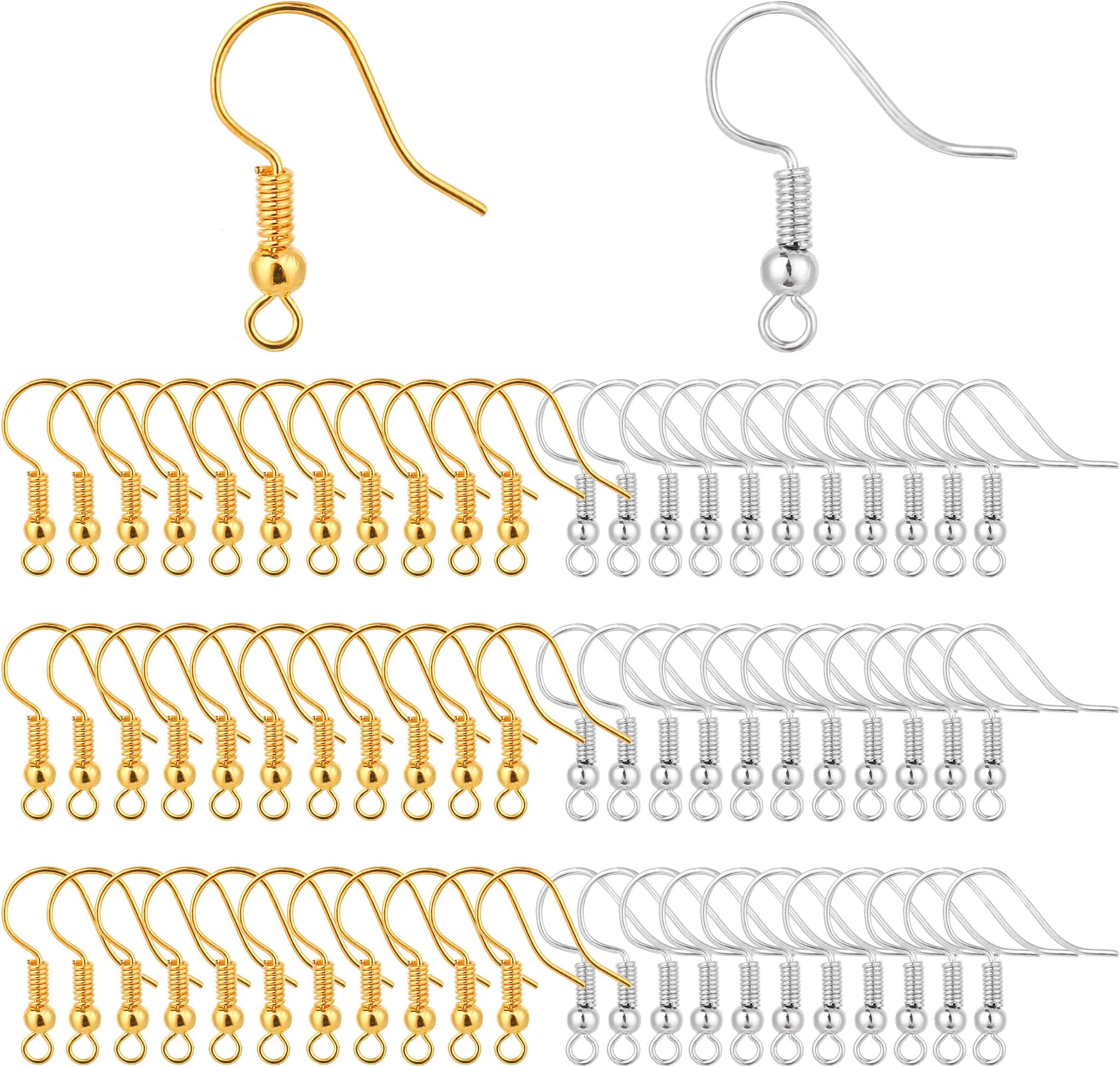 Amazon.com: Bylion 400 Pieces Stainless Steel Earring Hooks, Fish Hooks ...