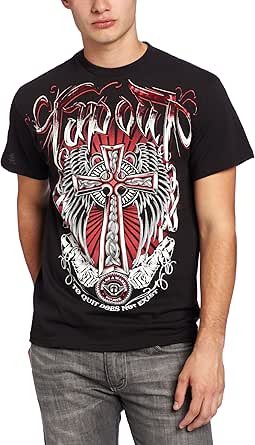 TapouT Men's Detail Cross T-Shirt, Black, X-Large | Amazon.com