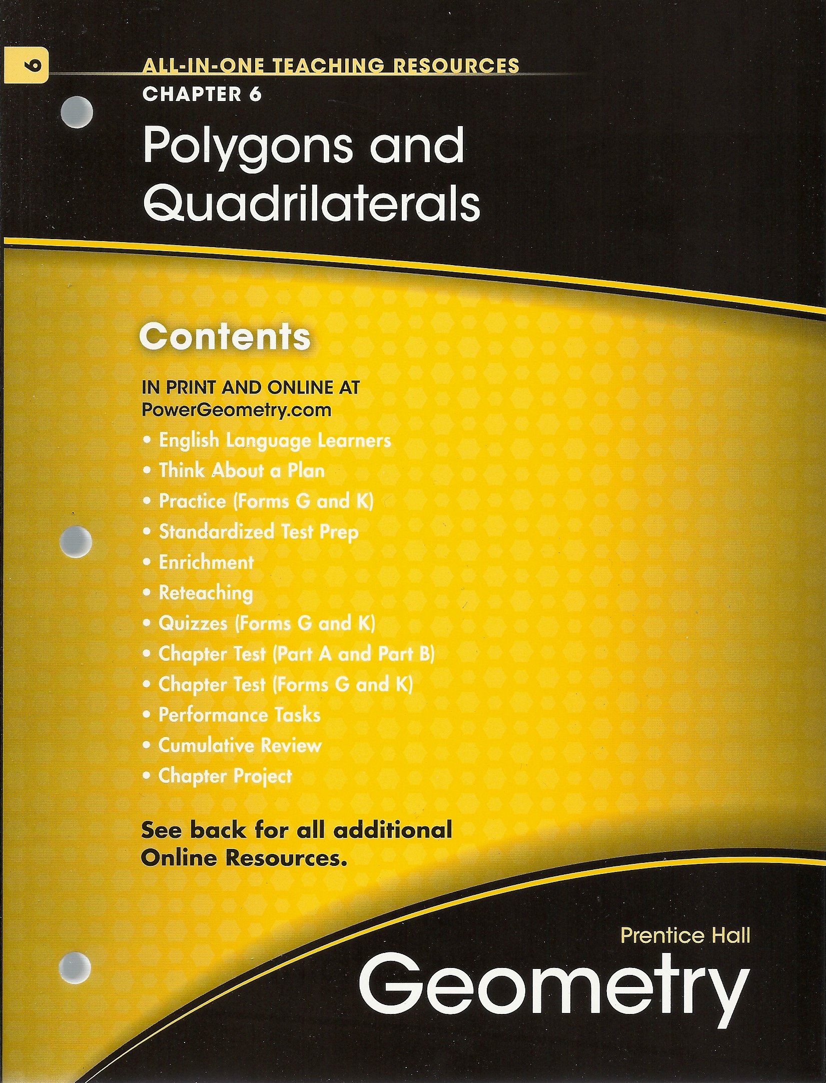 Polygons and Quadrilaterals, Chapter 6, Geometry, All-in-One Teaching ...