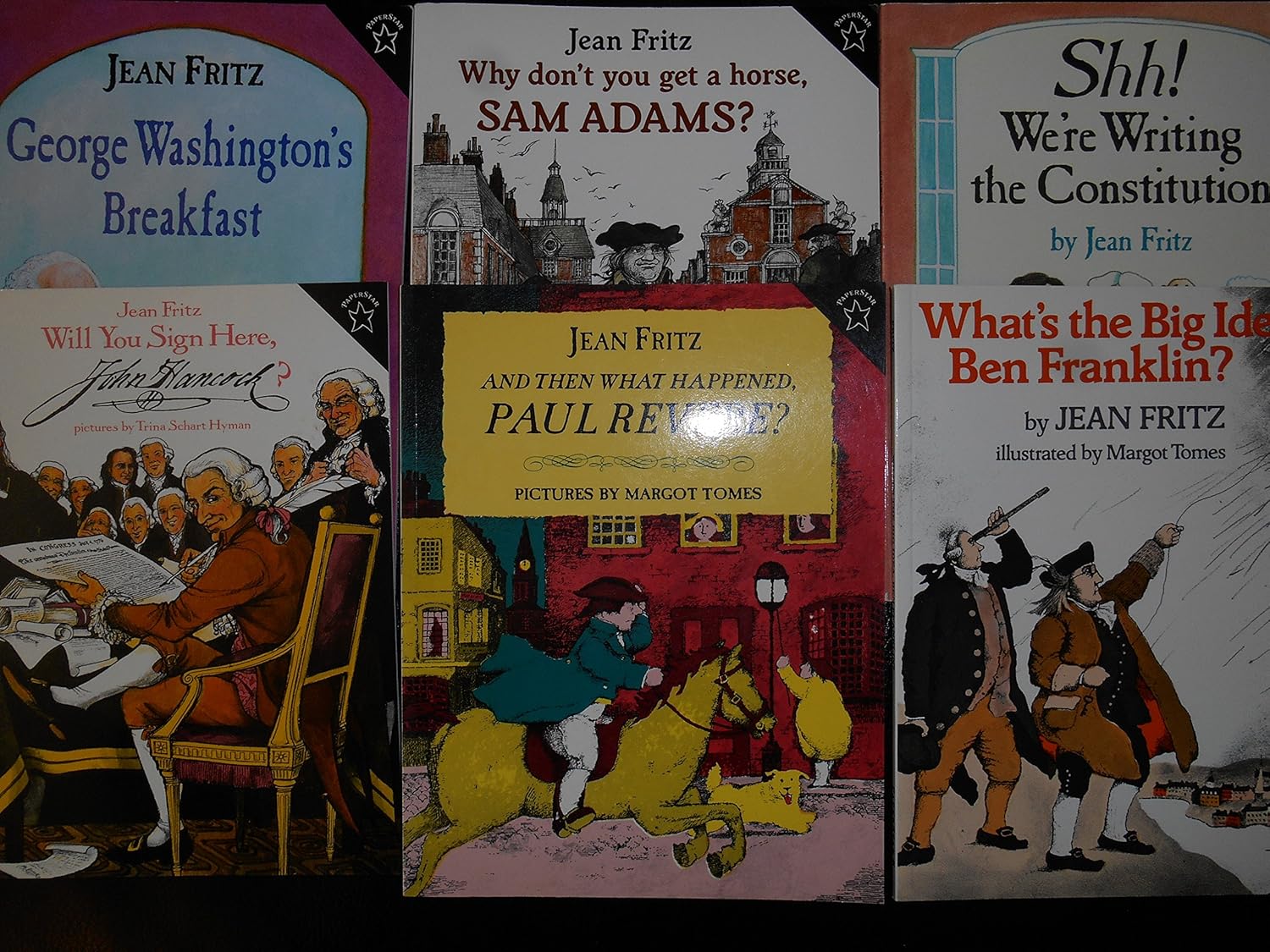 Lot of Six Jean Fritz Books About American History's Founding Fathers ...