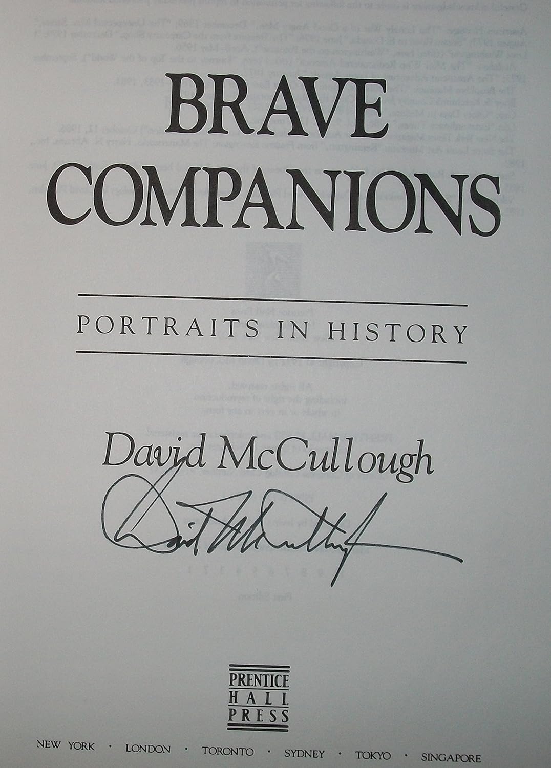 Brave Companions: Portraits in History: Cowley, Robert, ed ...