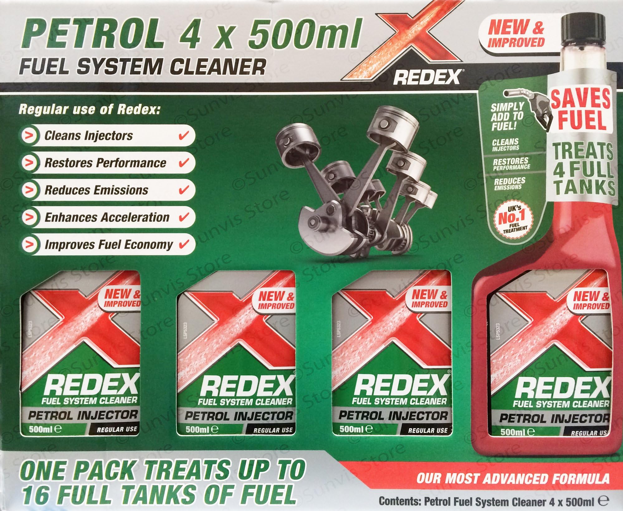 Redex Petrol System Cleaner 250ml, Petrol Injector Cleaner To Remove ...
