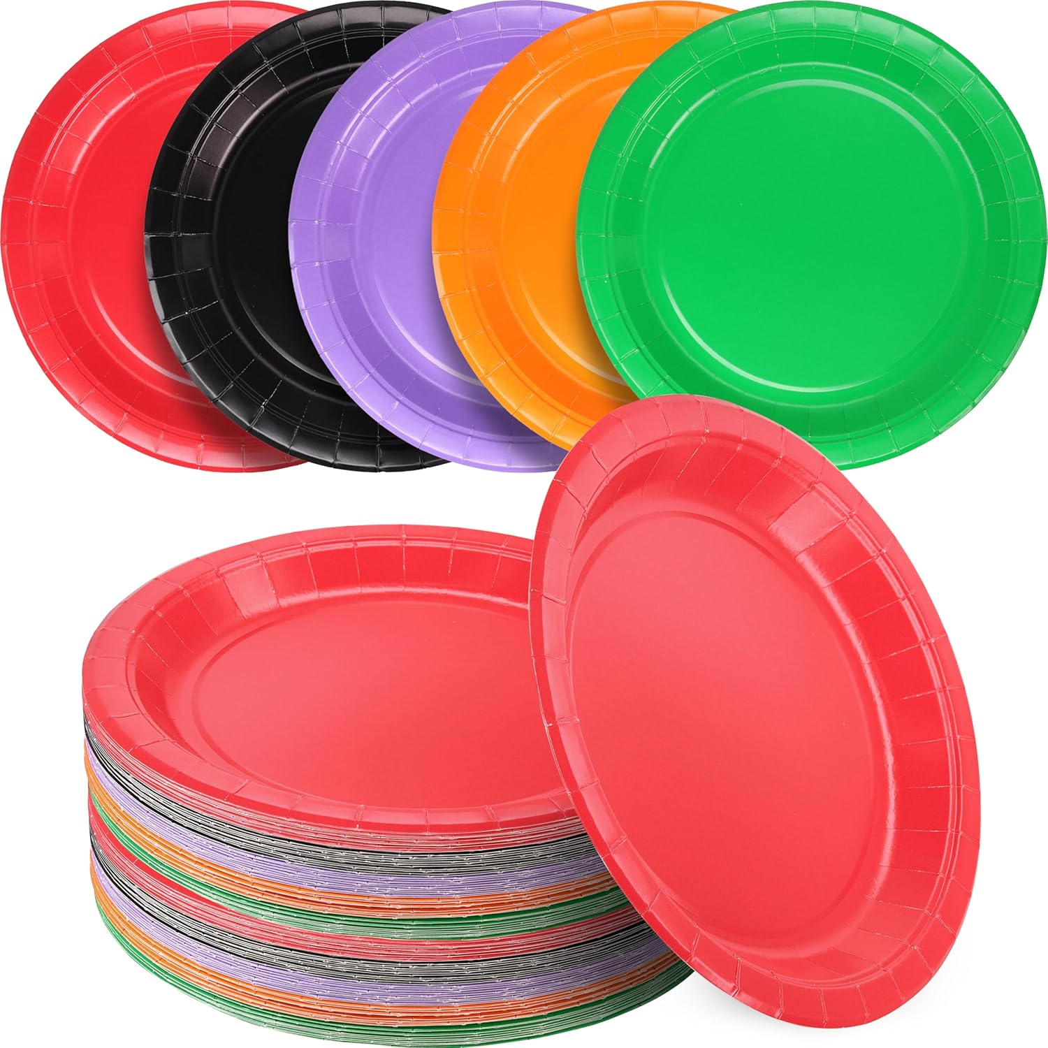 Amazon.com: Amcrate Paper Dinner Plates, 8 1/2 Inches Paper Plates ...