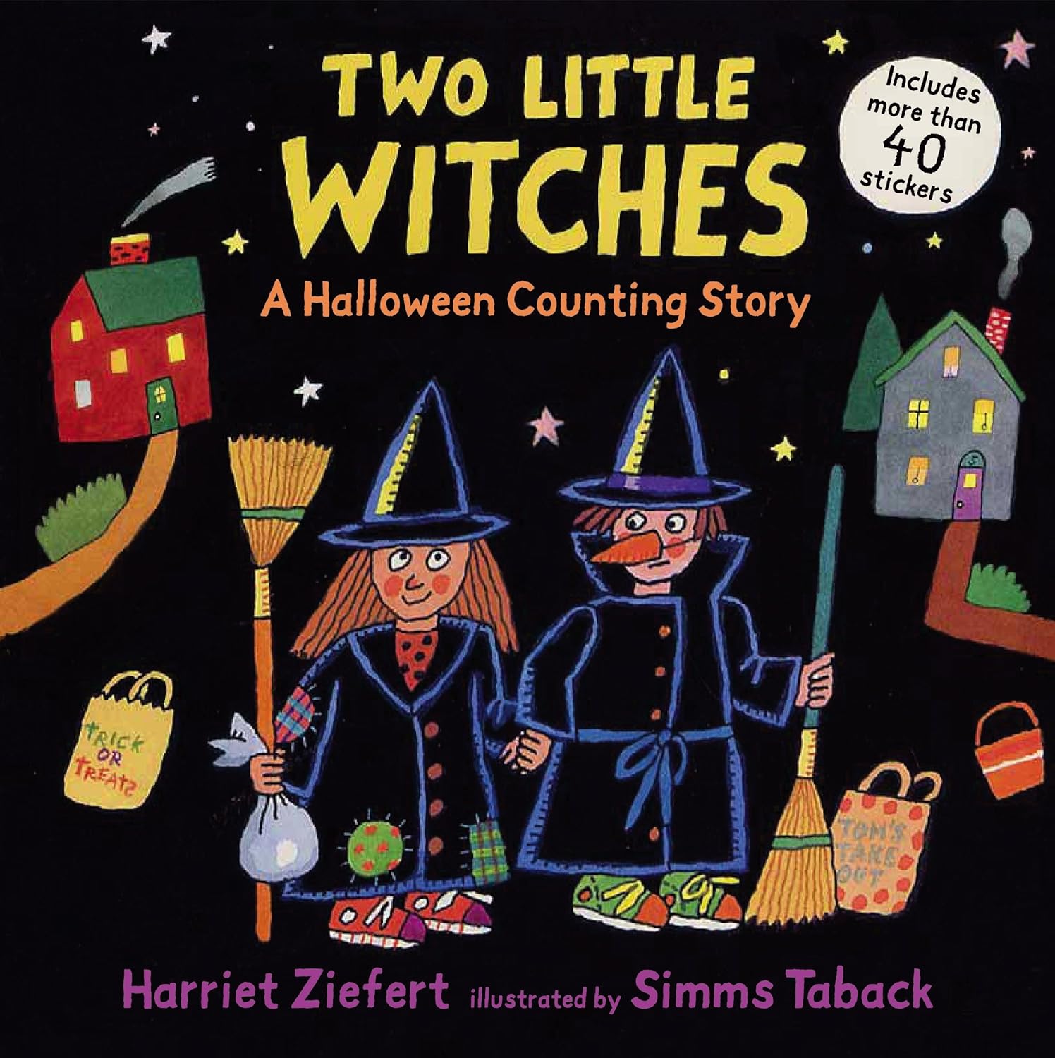 Amazon.fr - Two Little Witches: A Halloween Counting Story Sticker Book ...