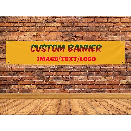 Amazon.com: Custom Banners And Signs Customize With Photo Logo Text ...