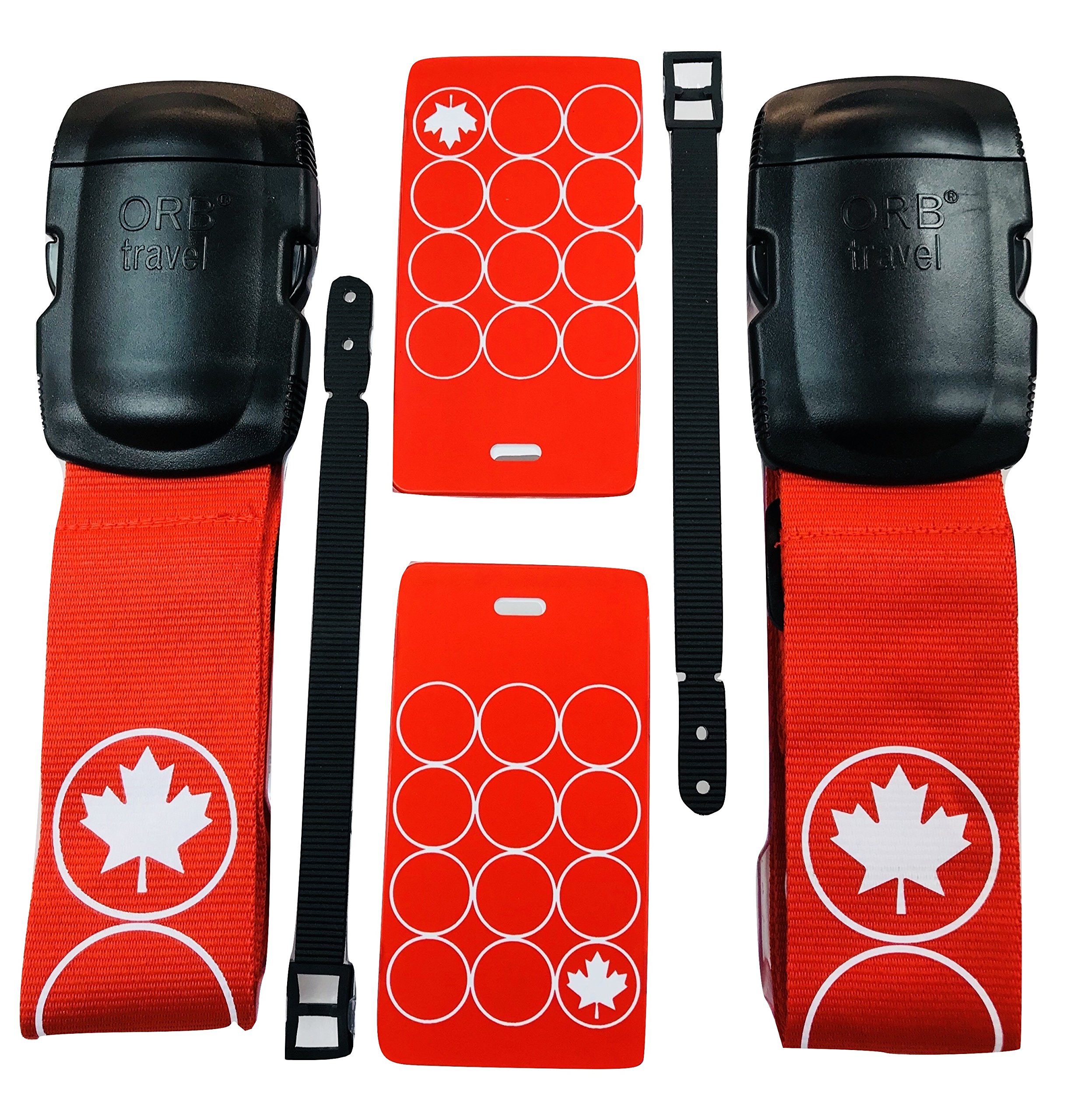 ORB-Travel Essentials Kit Luggage Strap - Heavy Duty Buckle. TE201-Red ...