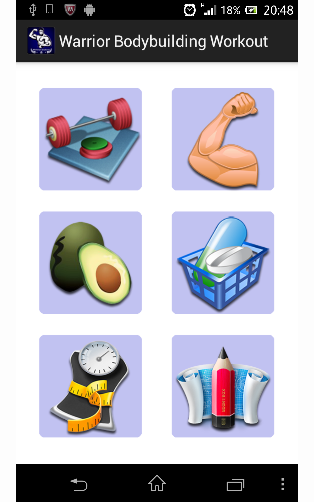 Warrior Bodybuilding Workout - App on Amazon Appstore