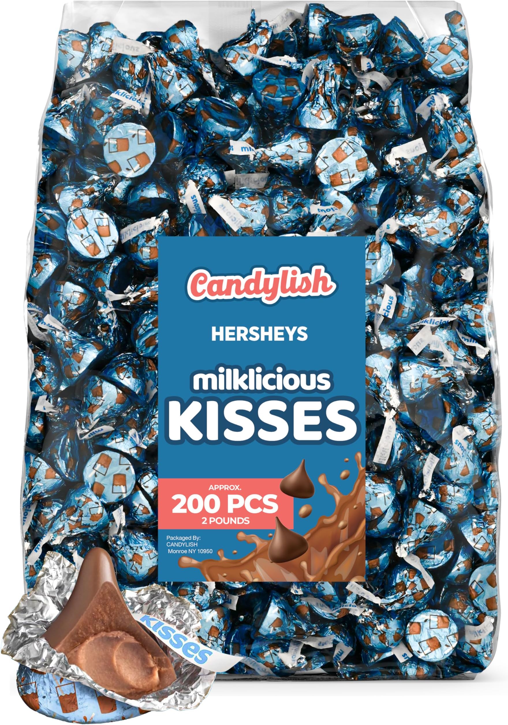 Amazon.com: Hershey's Kisses Milklicious Milk Chocolate, 2 LB Pack ...
