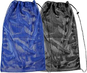 2 Packs Mesh for Snorkel Equipment, Oversized 18" x 27" Mesh Dive Bag ...