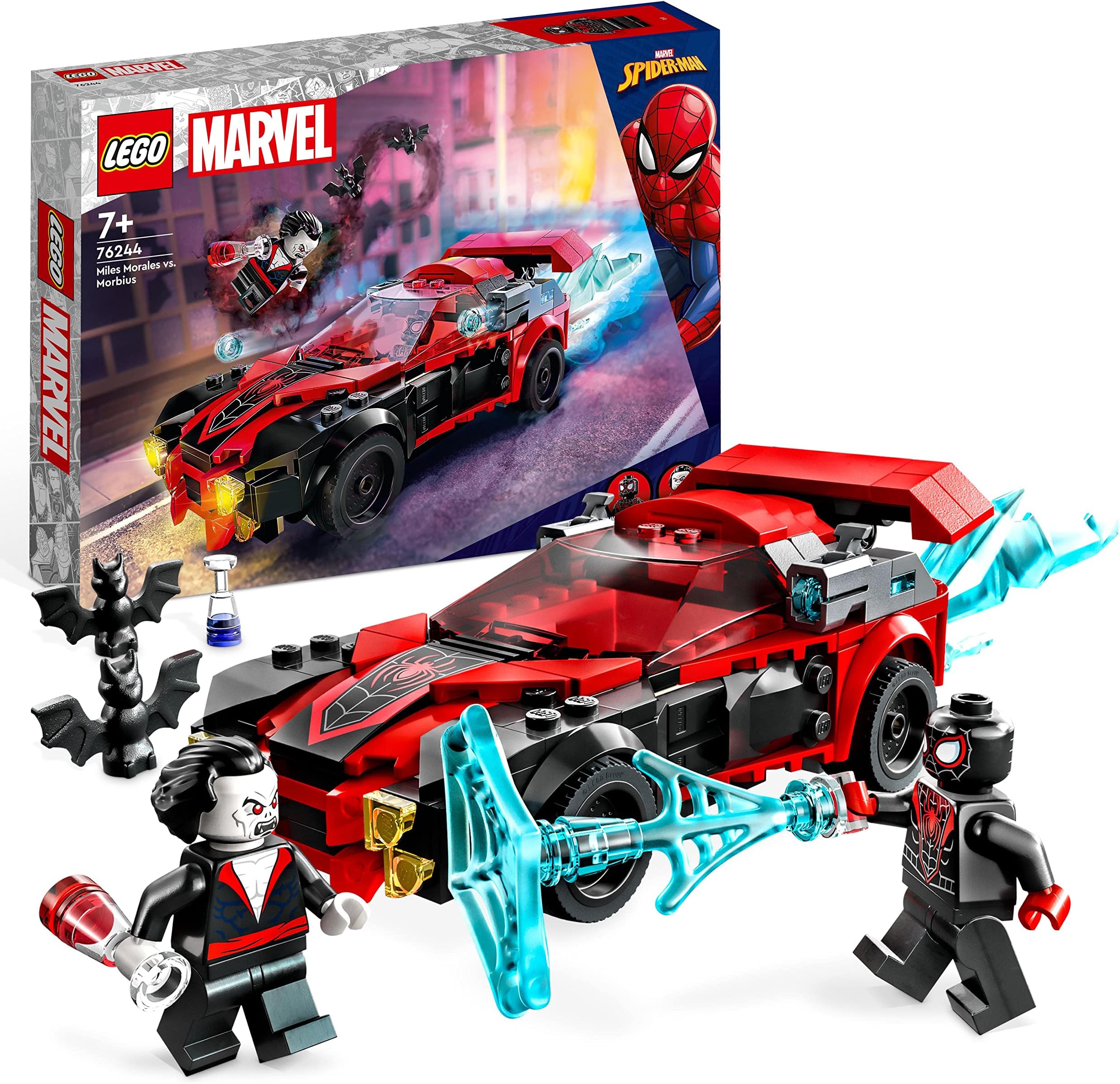 LEGO Marvel Miles Morales vs. Morbius 76244 Building Toy Set (220 Pcs ...
