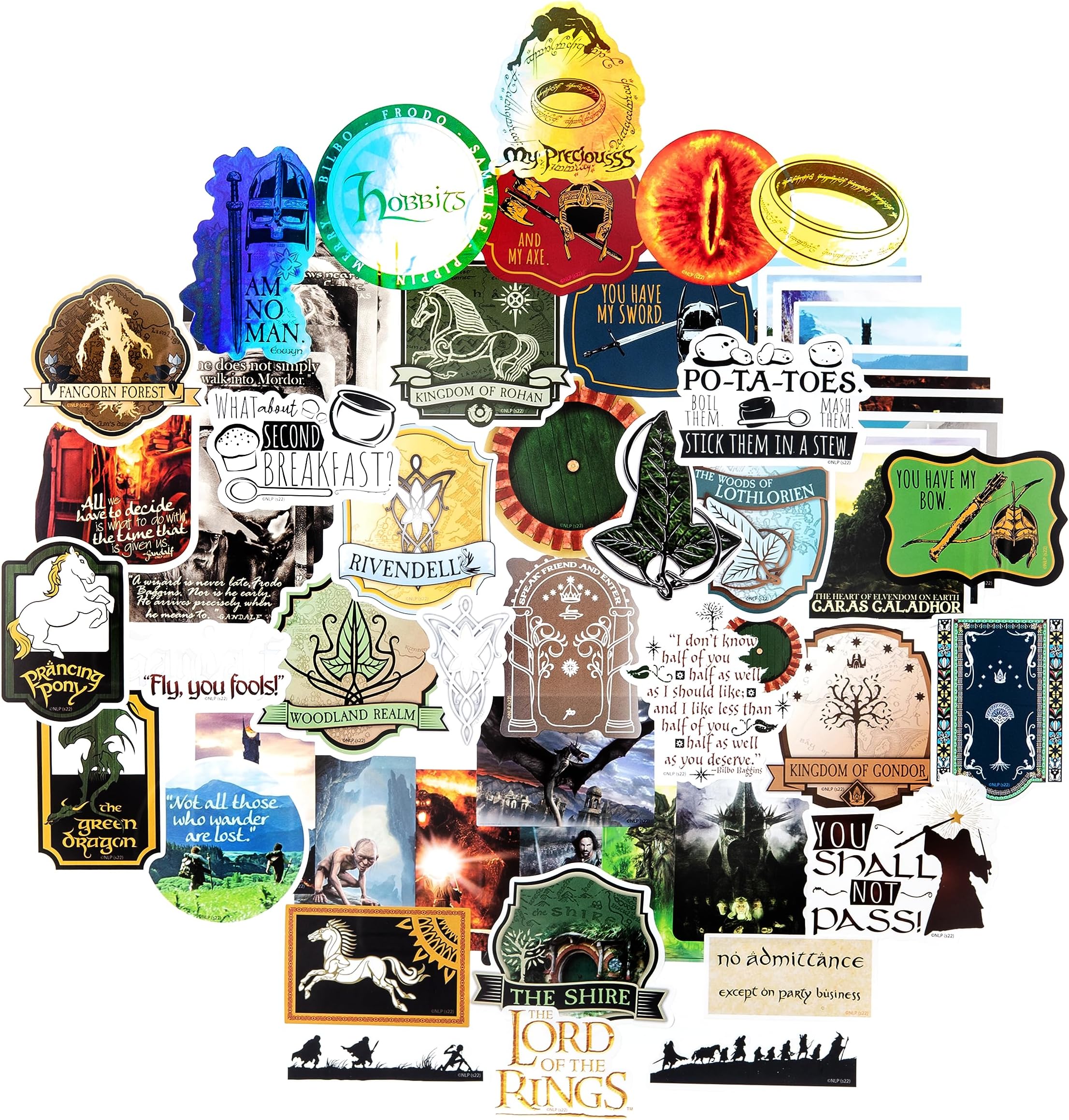 Amazon.com: Fellowship Lord of The Rings Black Decal Vinyl Sticker|Cars ...