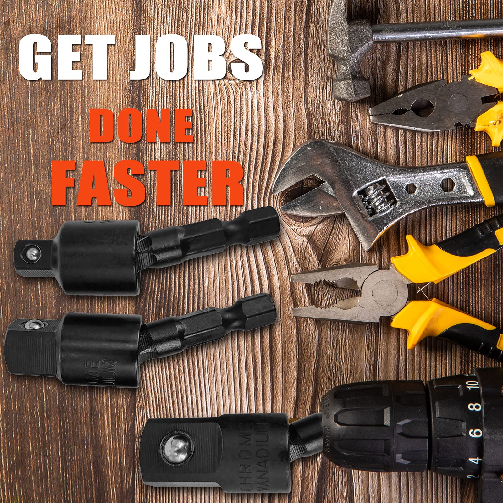 Snapklik.com : Power Drill Sockets Adapter, 360 Degree Rotatable ...