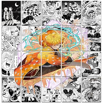 VEENSHI Set of 20 Zenitsu Poster | Zentisu Wall Collage Kit | 300 GSM ...