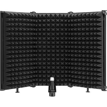 Amazon.com: Moukey Microphone Isolation Shield, Foldable Mic Shield ...