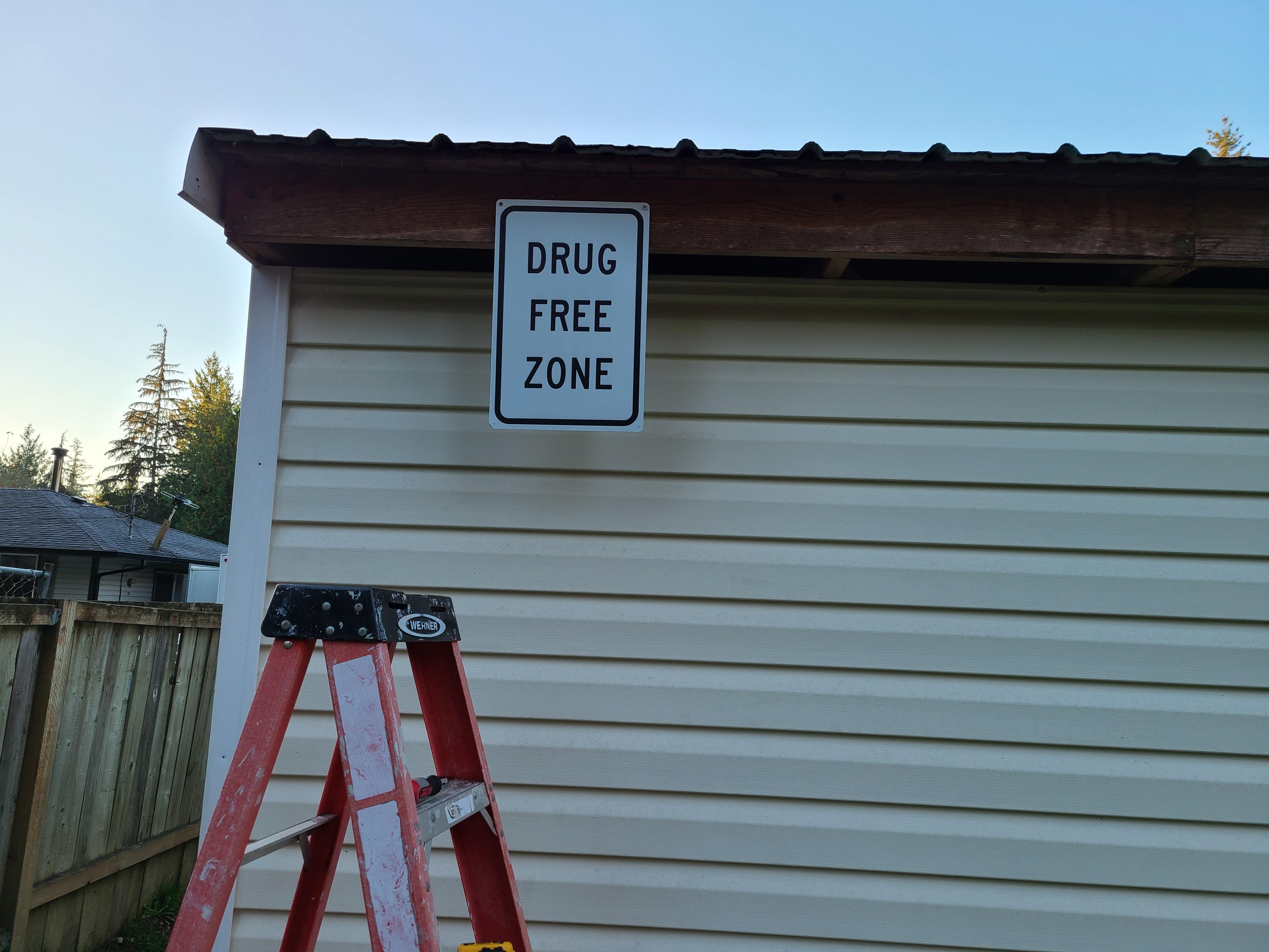 Amazon.com: Drug Free Zone Sign, 18 X 12 : Industrial & Scientific