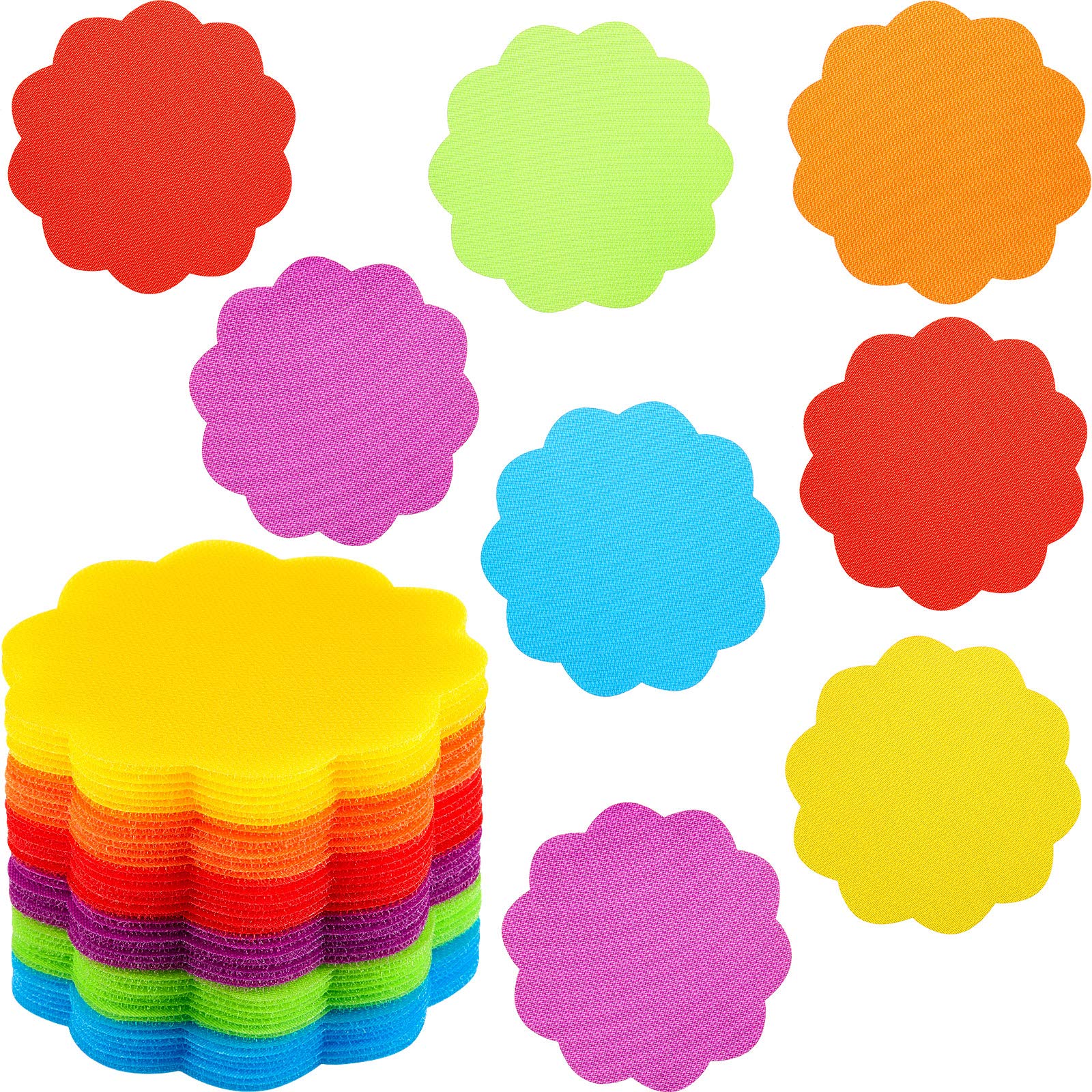 Buy 48 Pieces Polygon Shape Carpet Spot Markers 5 Inch School Classroom ...